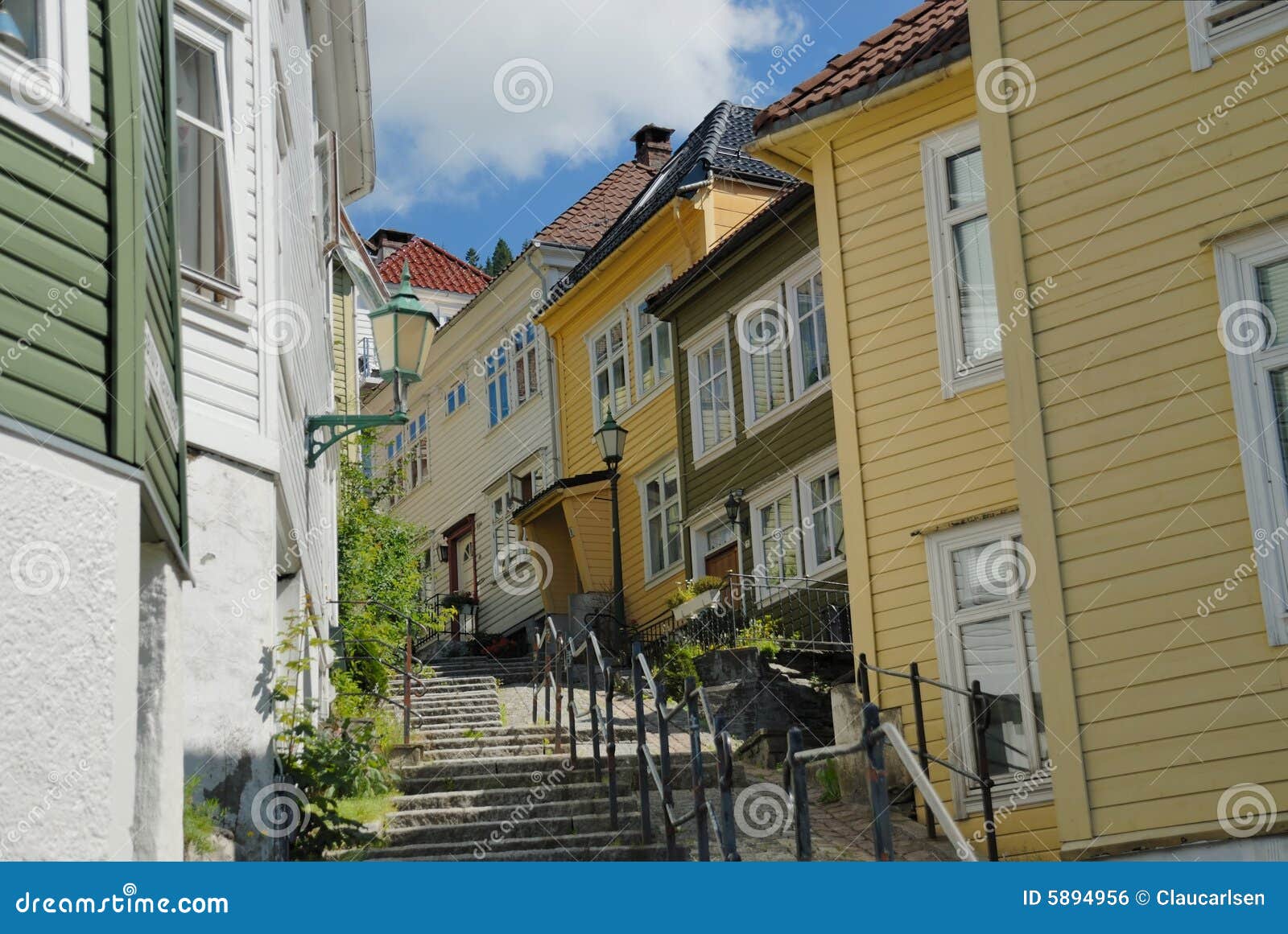 Houses in Bergen stock photo. Image of europe, scandinavia - 5894956
