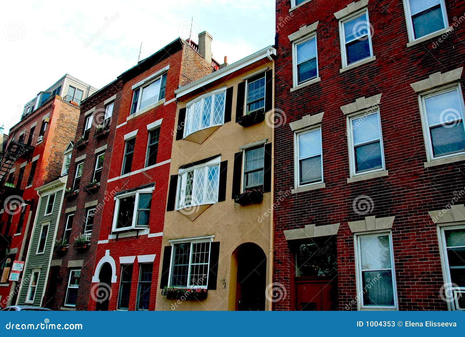 Houses in Boston stock image. Image of residential, century - 1004353