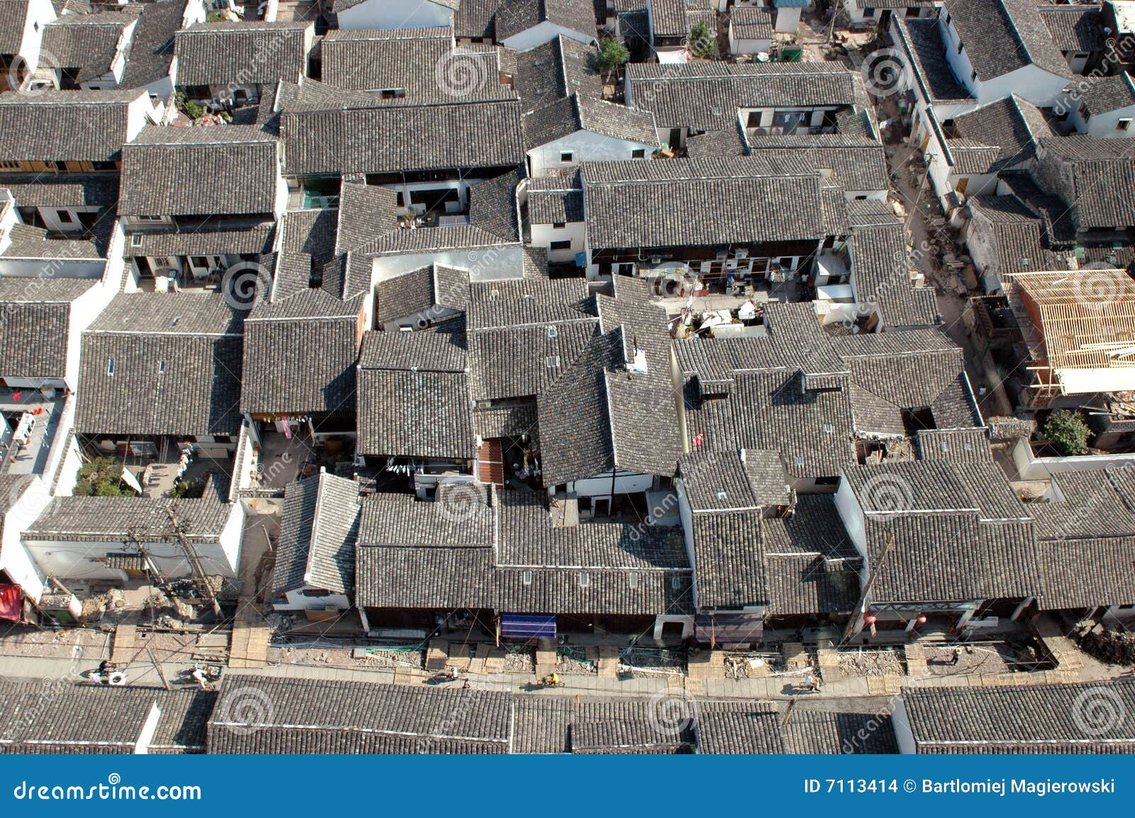 Houses in Chinese town stock photo. Image of traditional - 7113414