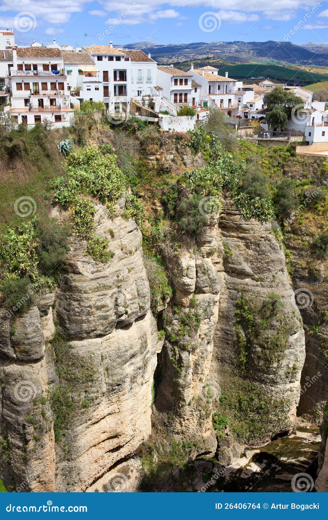 Houses on a Cliff in Ronda stock photo. Image of city - 26406764