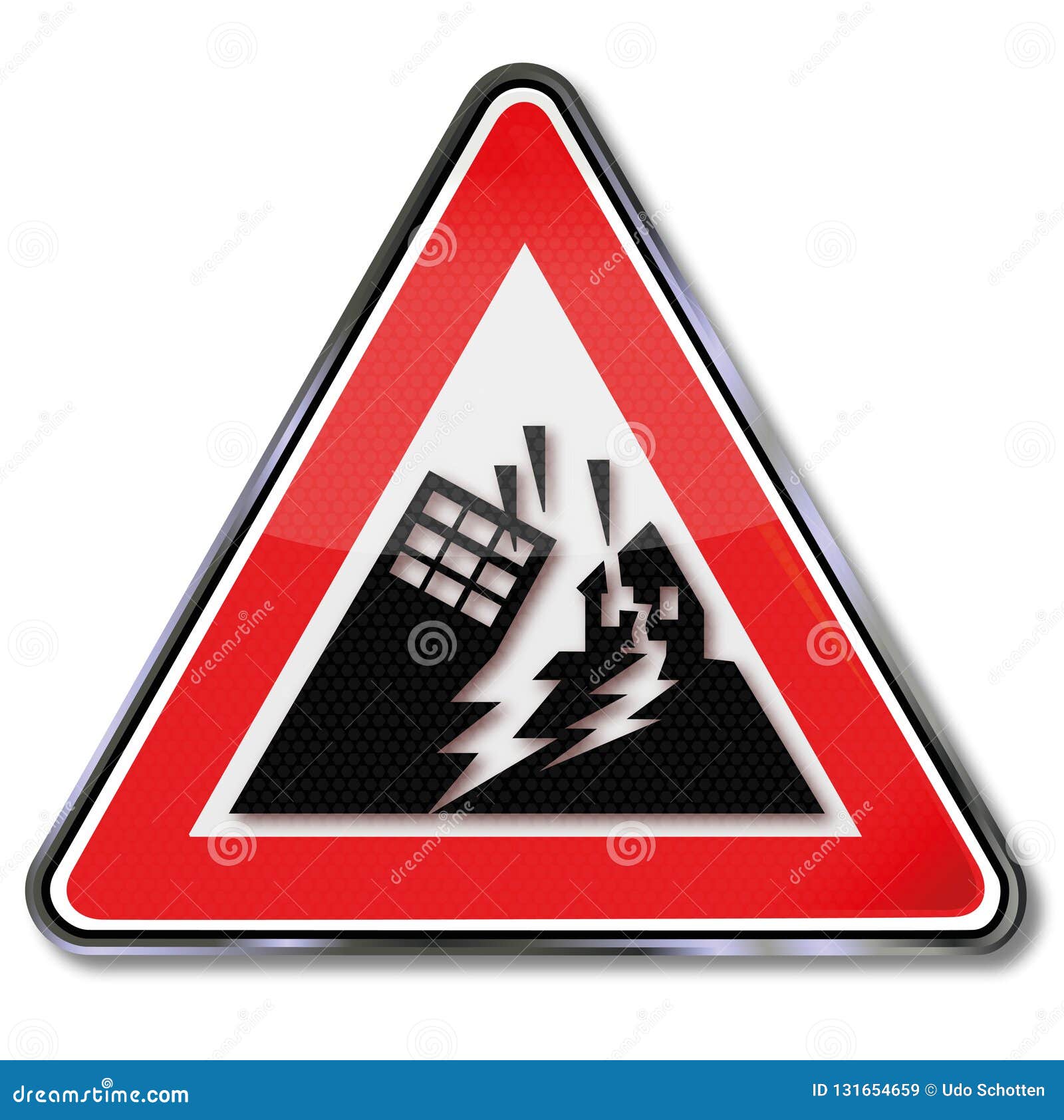 Houses Collapse in an Earthquake Stock Vector - Illustration of ...