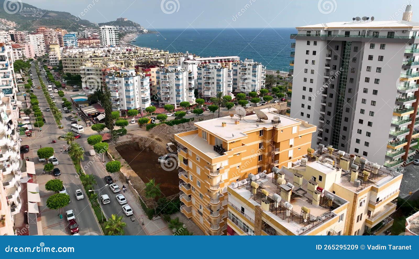 Houses Construction Process. Construction of a Residential Complex ...