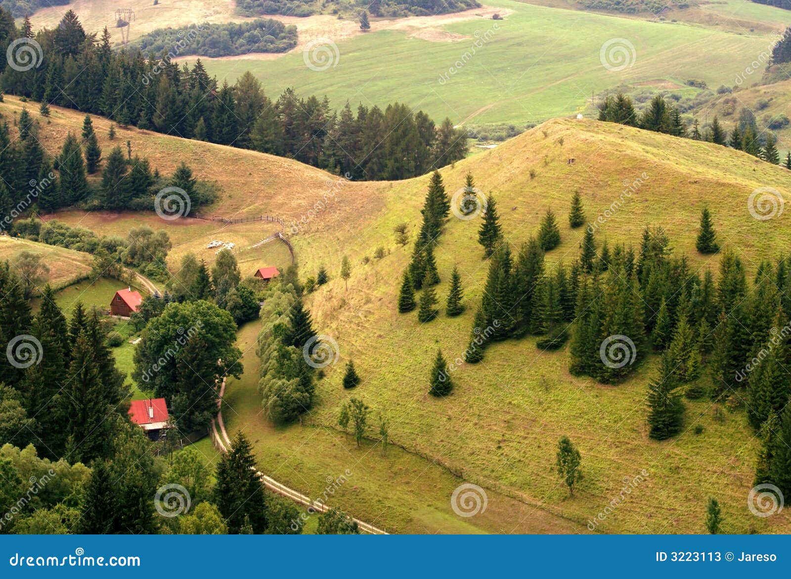 Houses in countryside stock image. Image of summer, countryside - 3223113