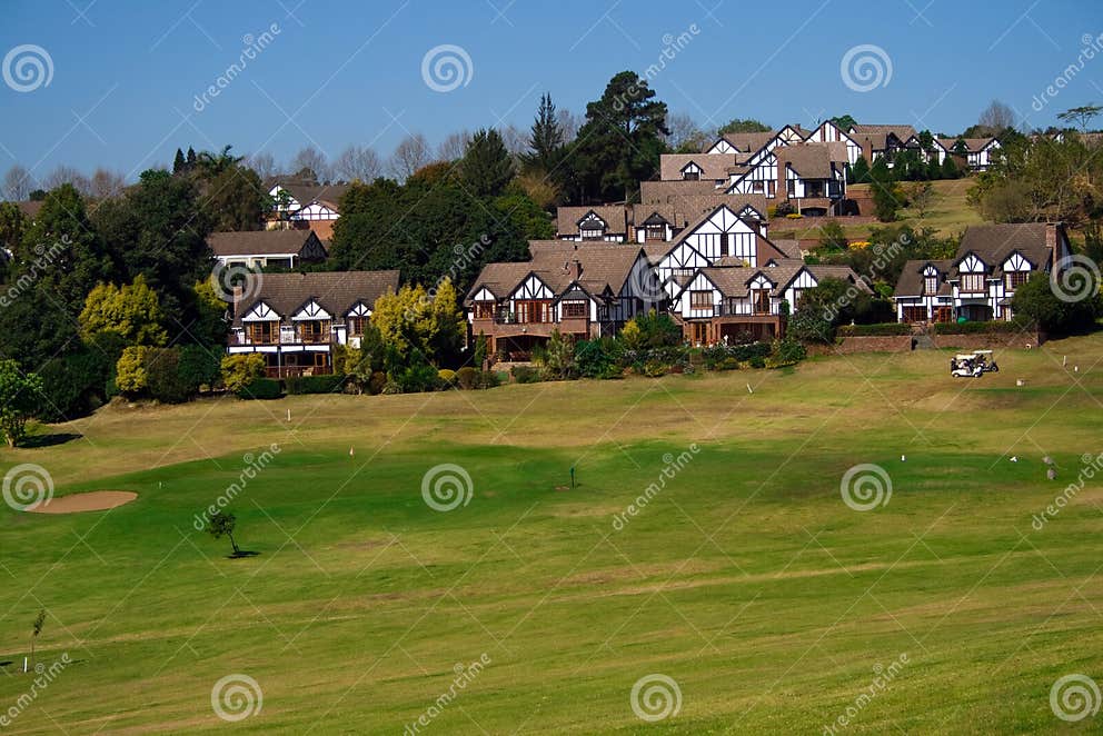 Houses on golf course stock image. Image of estate, exclusive - 6042671