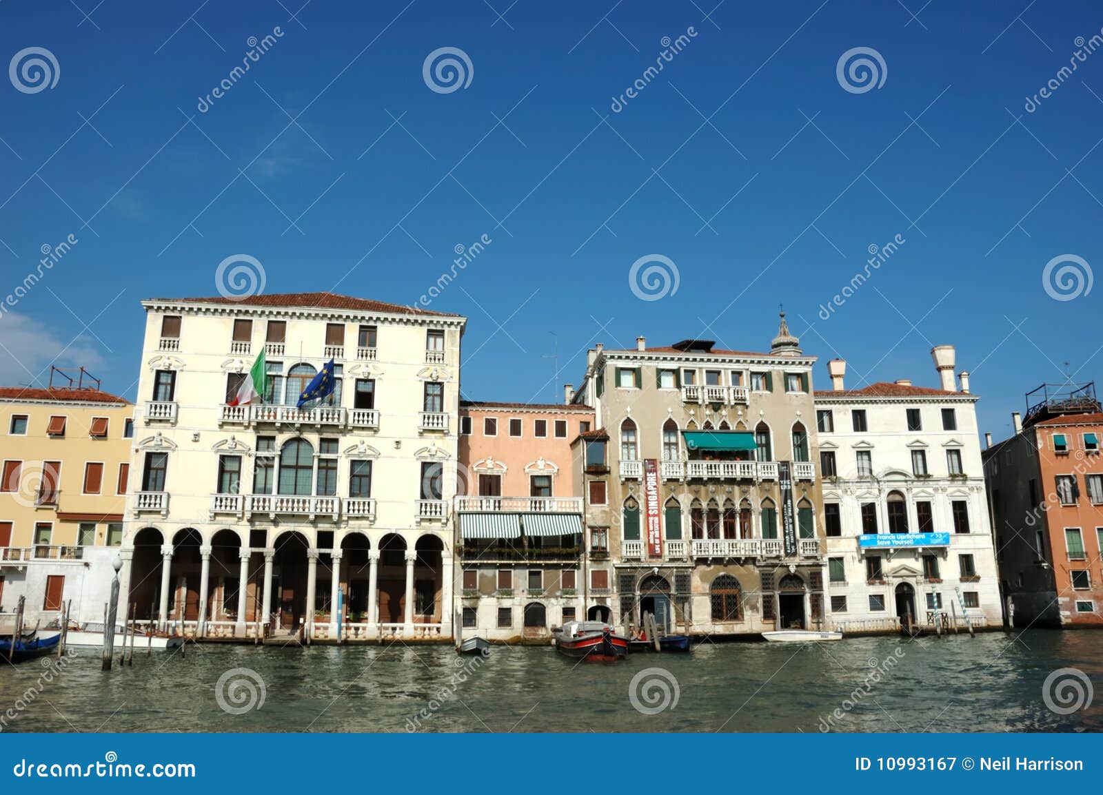 Houses on the Grand Canal in Venice Stock Image - Image of transport ...