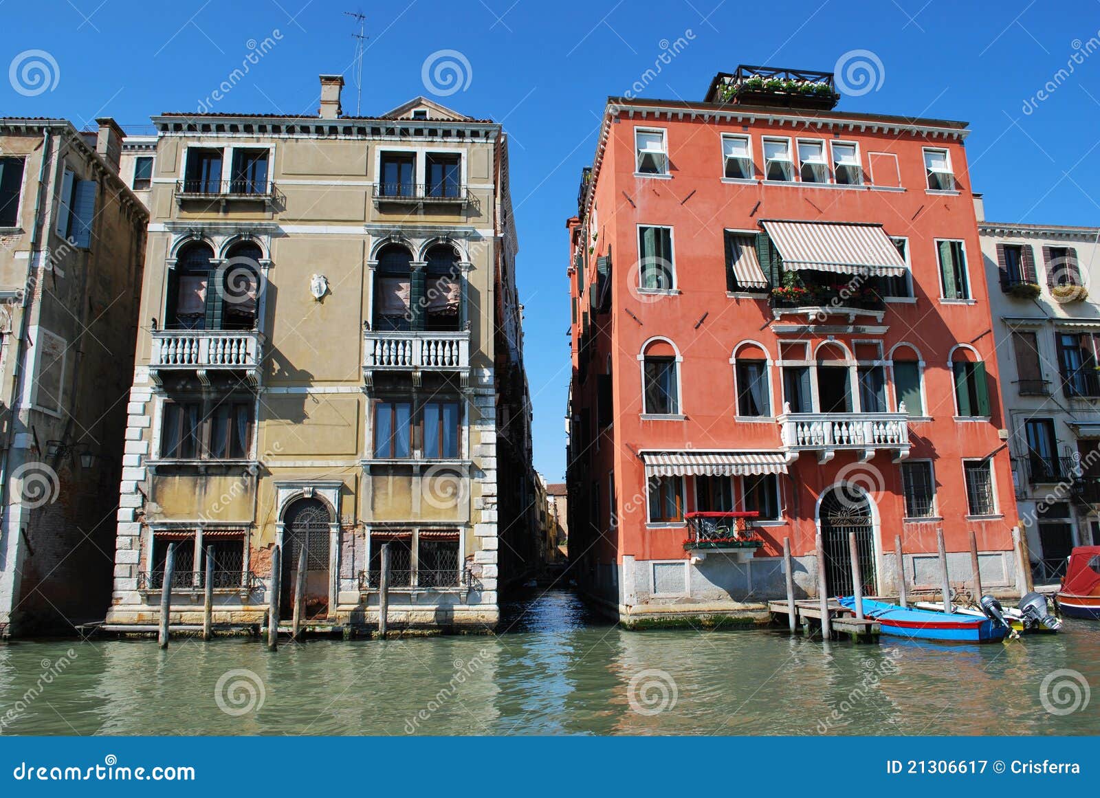 Houses on Grand Canal, Venice Stock Image - Image of city, historic ...