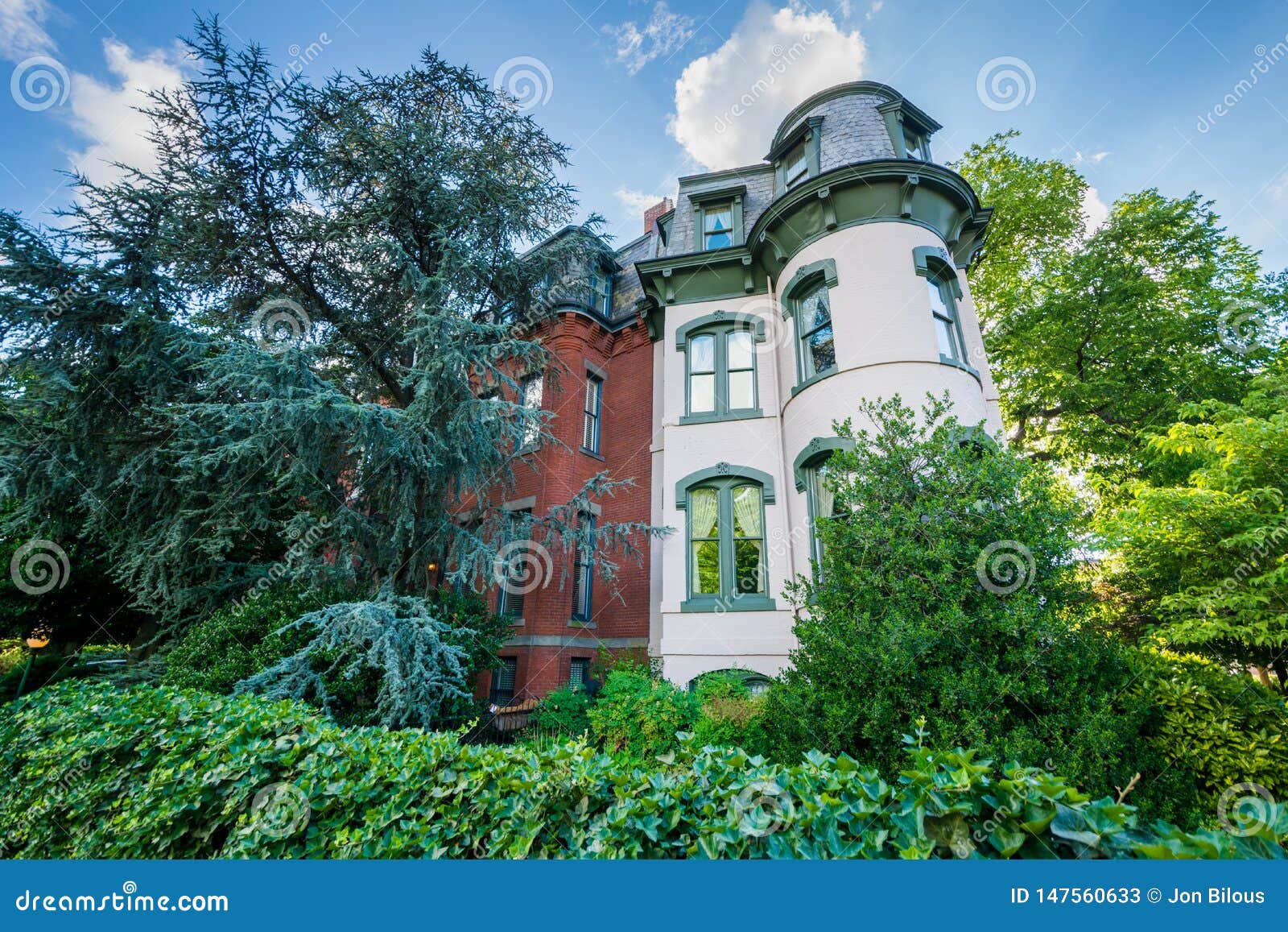 Houses at Logan Circle, in Washington, DC Stock Image - Image of ...