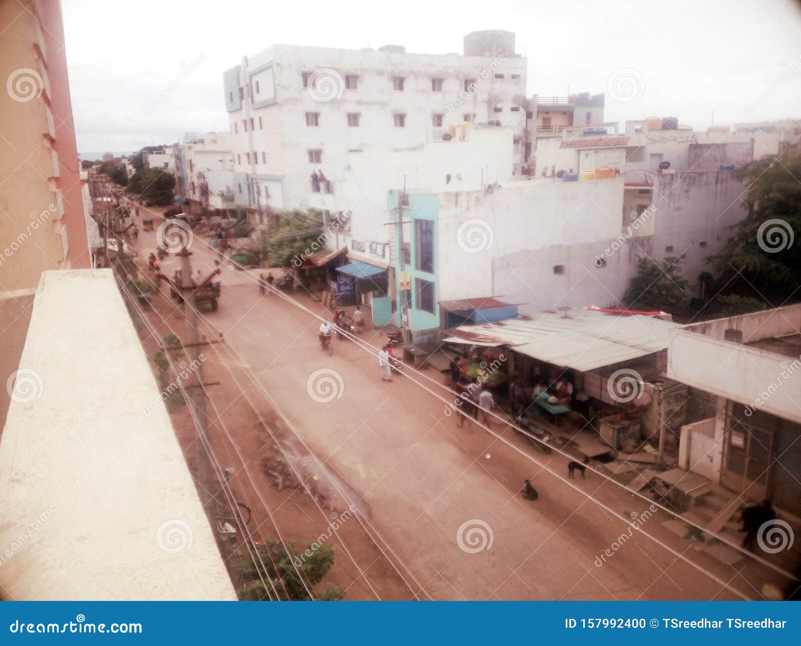Houses Main Road Nandyal Colony Stock Photo - Image of main, nandyal ...