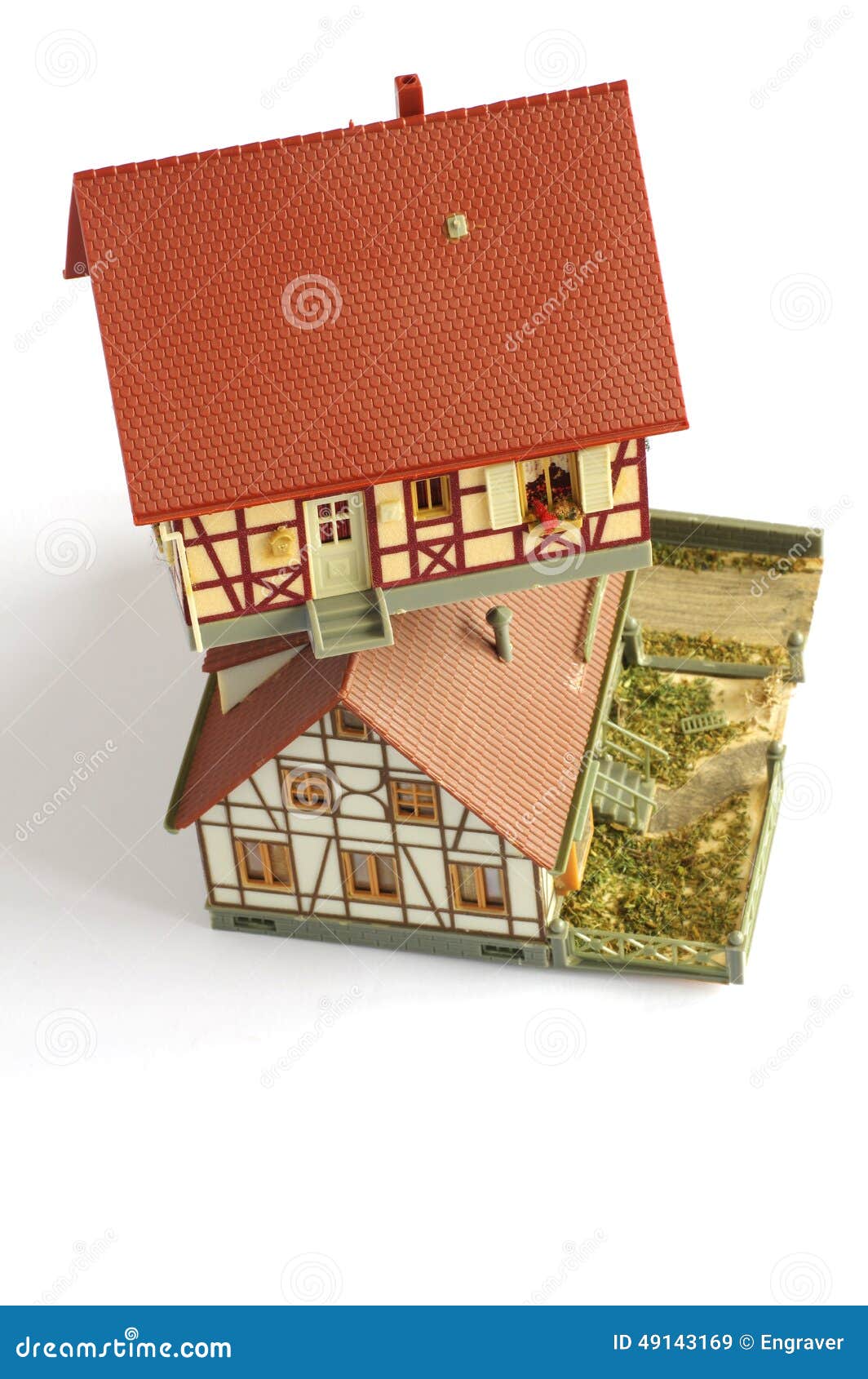 Houses Miniature Model Toy 2 Stock Image - Image of classic, cutout ...