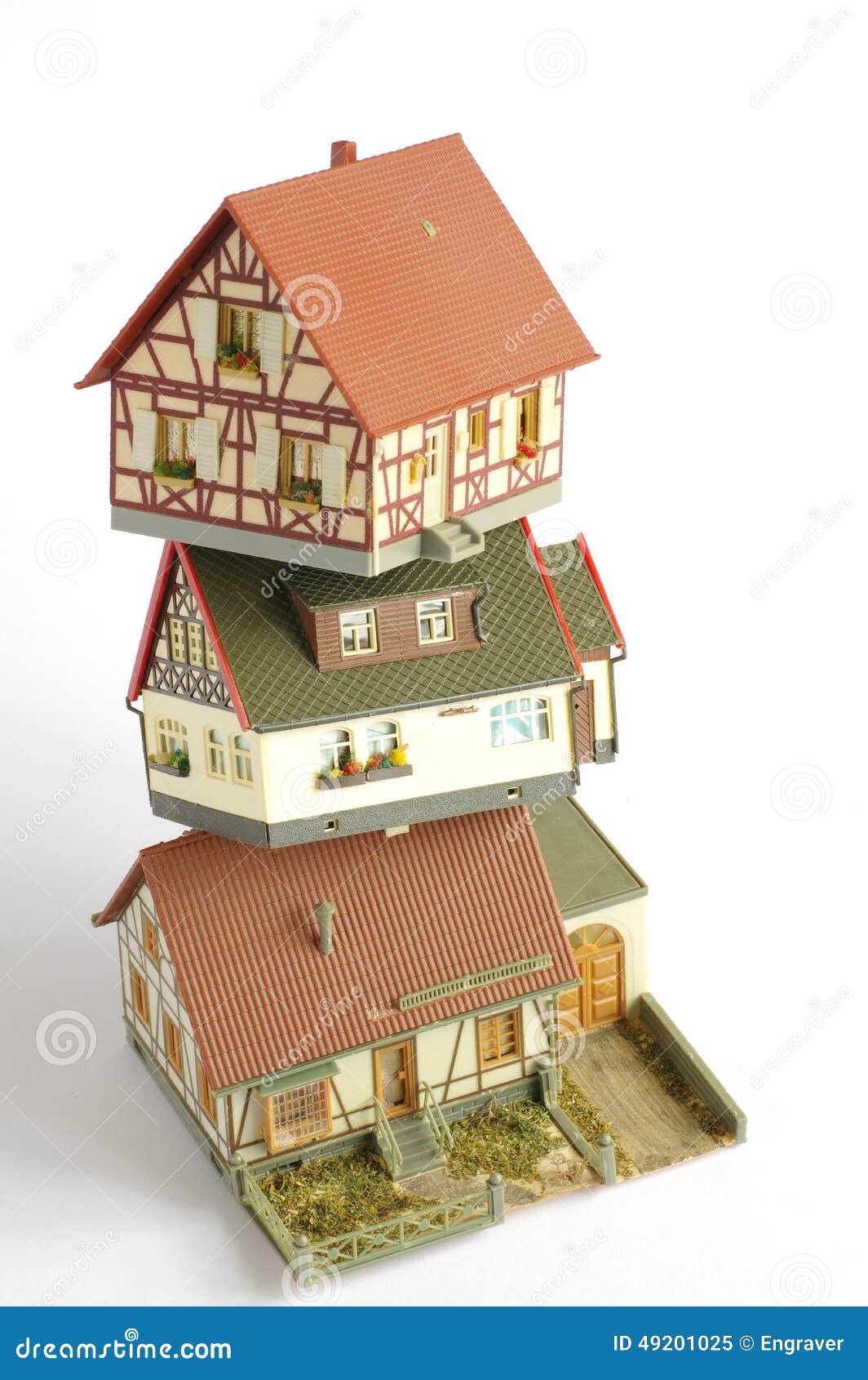 Houses Miniature Model Toy 5 Stock Image - Image of cutout, buyer: 49201025
