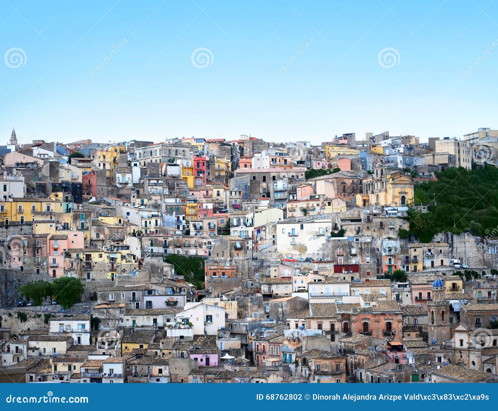 Houses in Modica Italy stock photo. Image of modica, ancient - 68762802