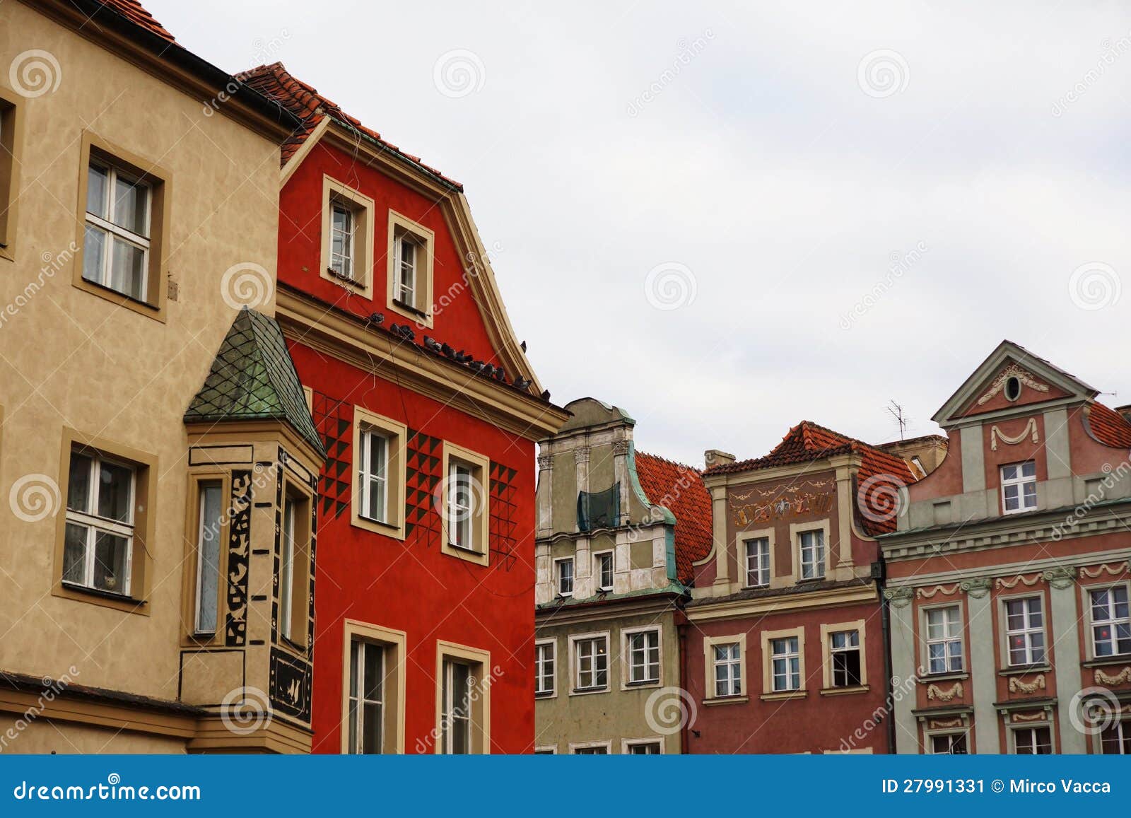 Houses in Poznan stock image. Image of center, poland - 27991331