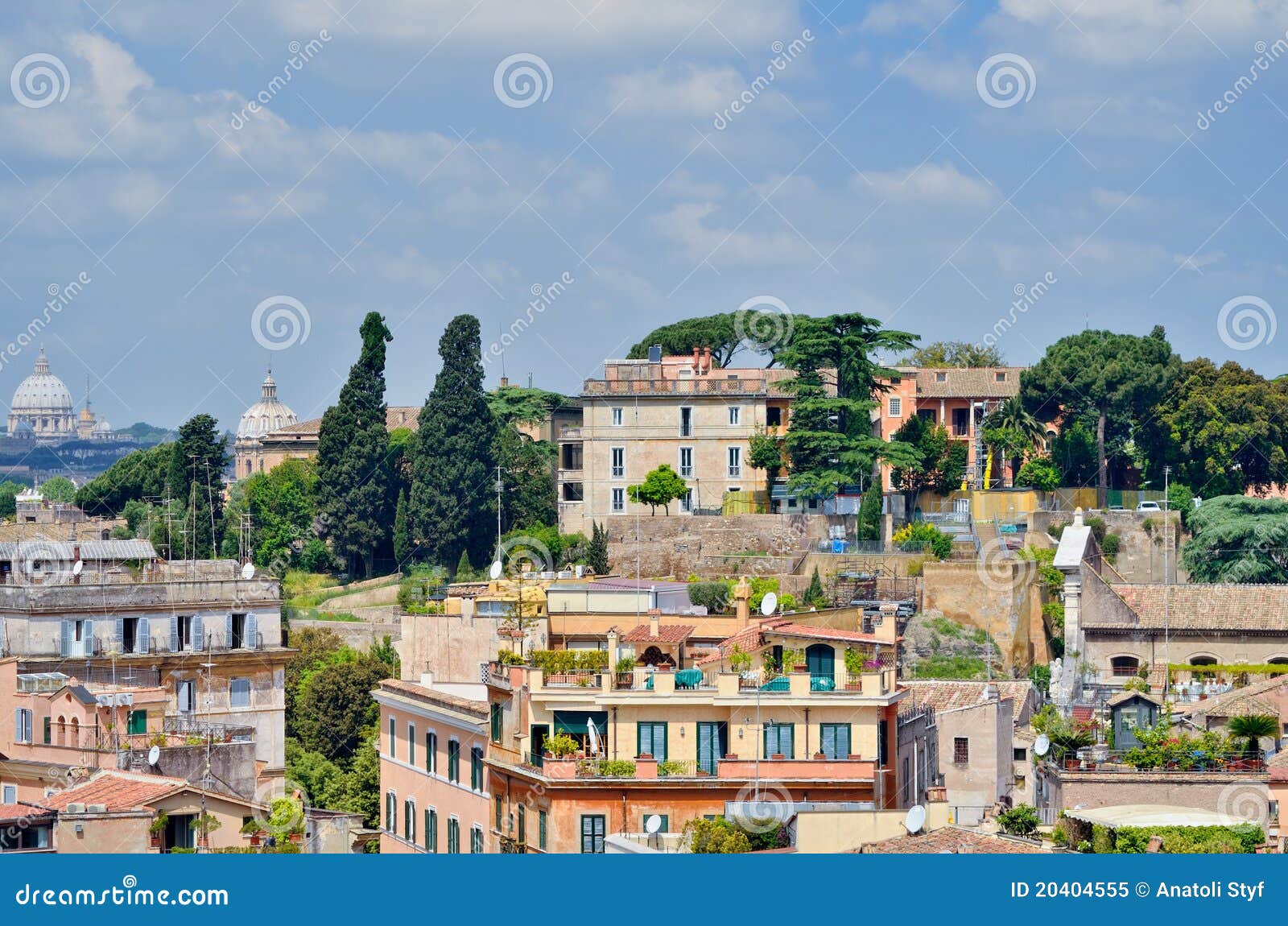 Houses in Rome stock image. Image of cityscape, overview - 20404555