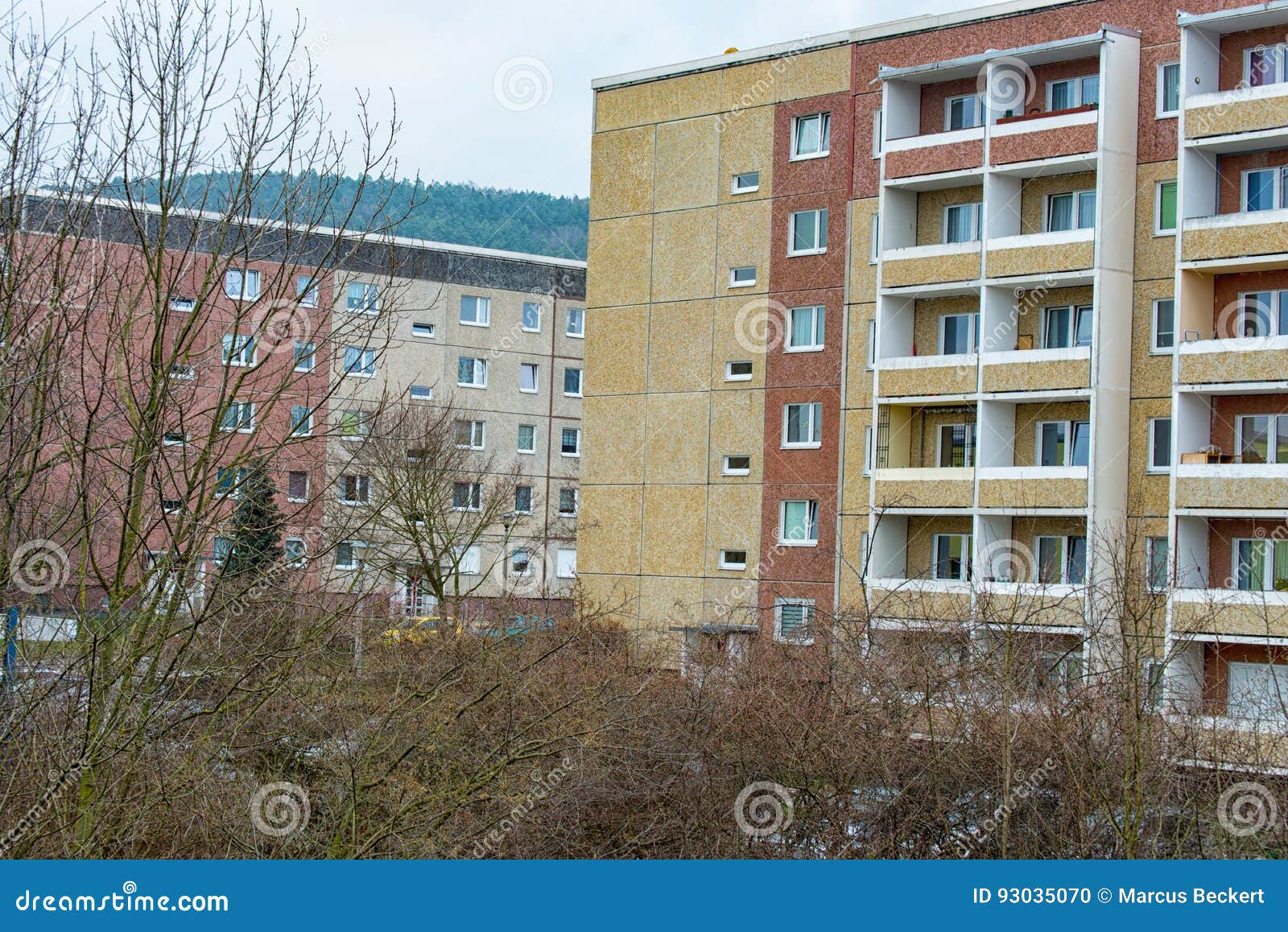 Houses from the 80s in the East of Germany Stock Photo - Image of ...