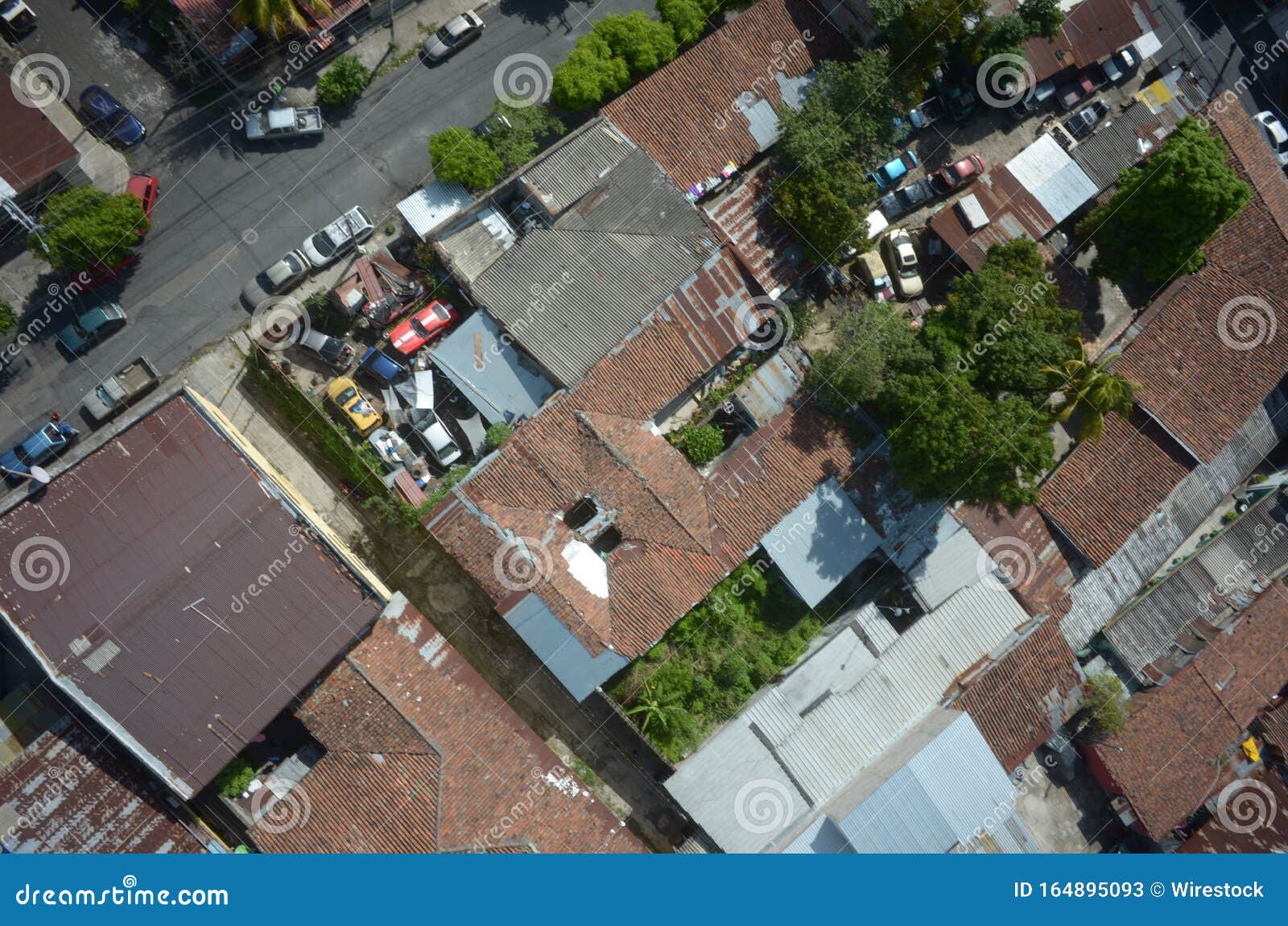Houses and Streets Seen from a Drone Stock Image - Image of panorama ...