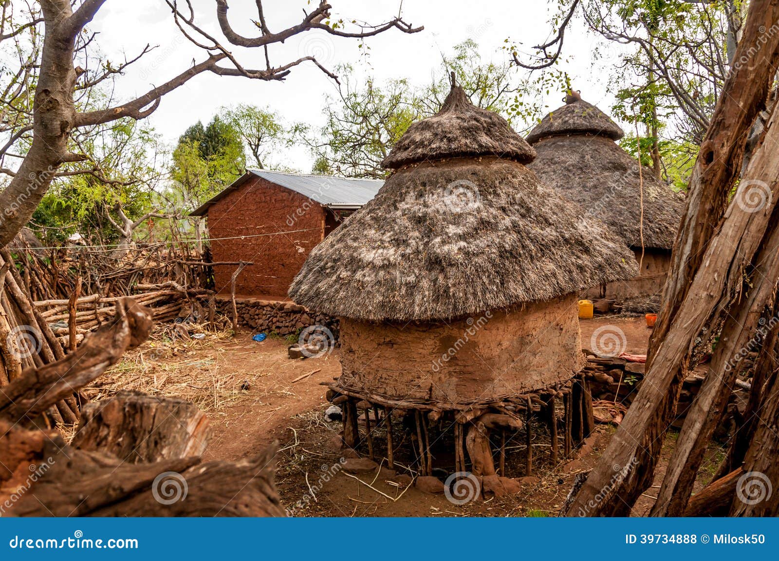 Houses of tribe Konso stock photo. Image of village, houses - 39734888