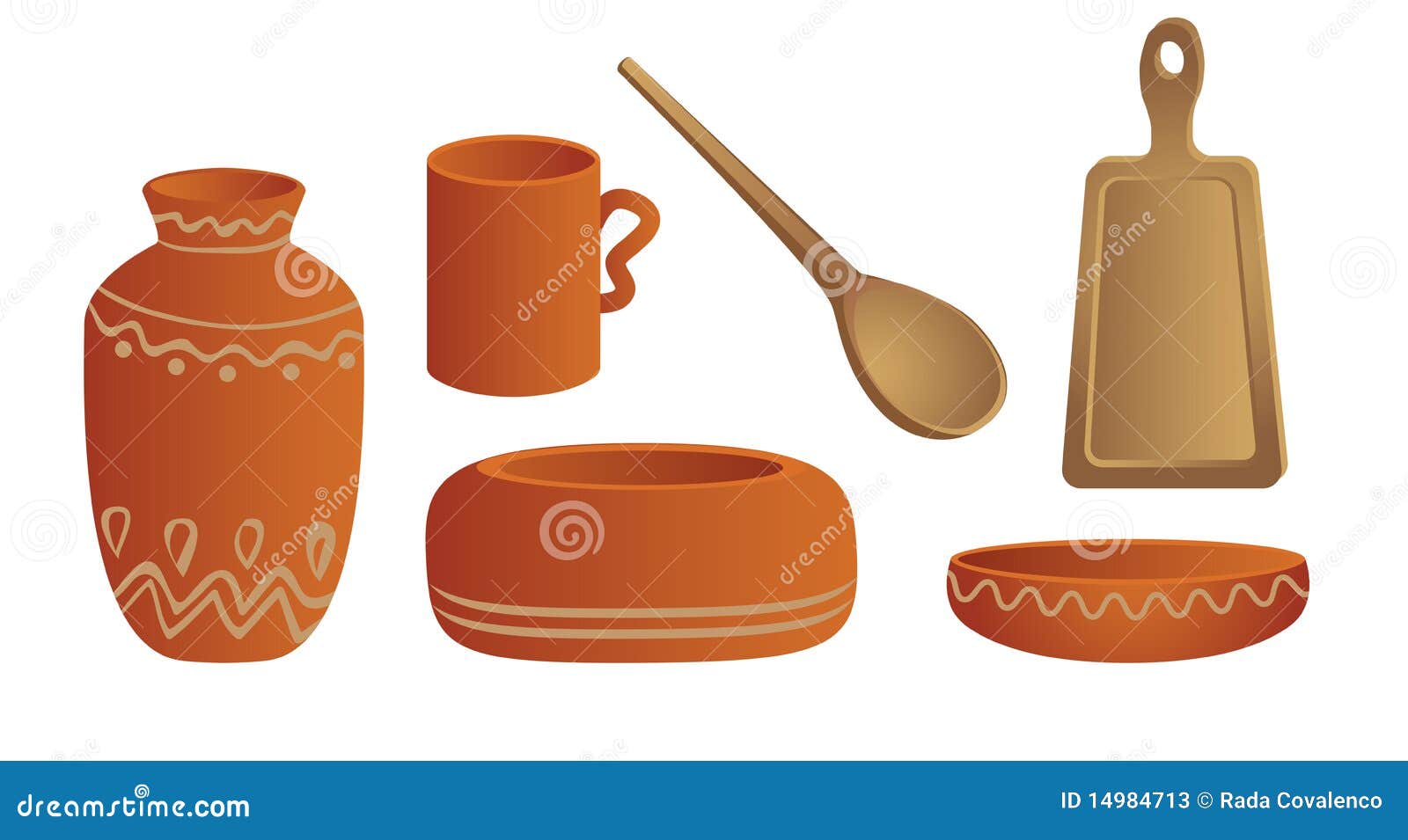 Houseware stock vector. Illustration of wooden, objects - 14984713