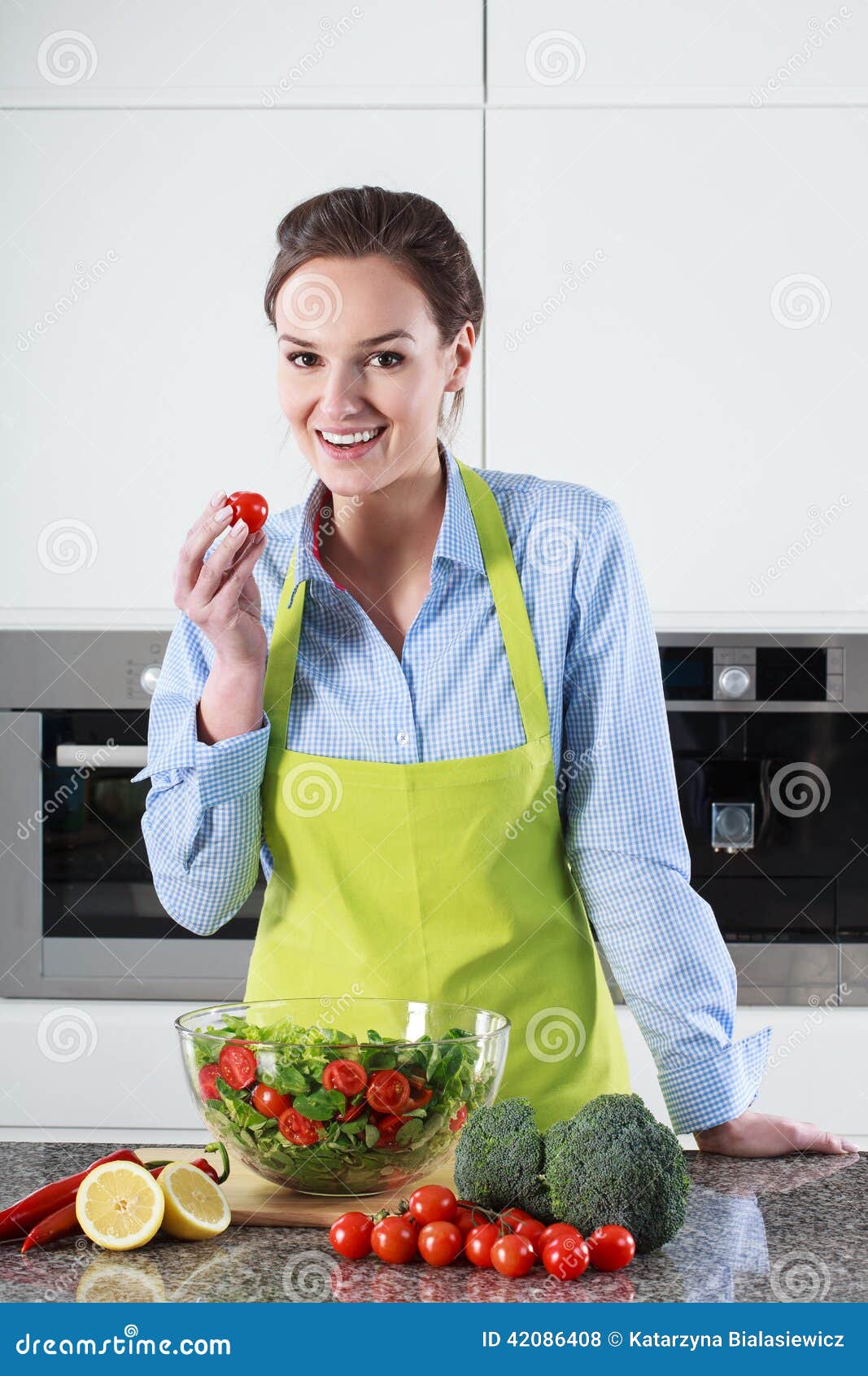 Housewife Preparing Salad with Tomatoes Stock Photo - Image of dish ... Housewife Preparing Salad with Tomatoes Stock Photo - Image of dish ...
