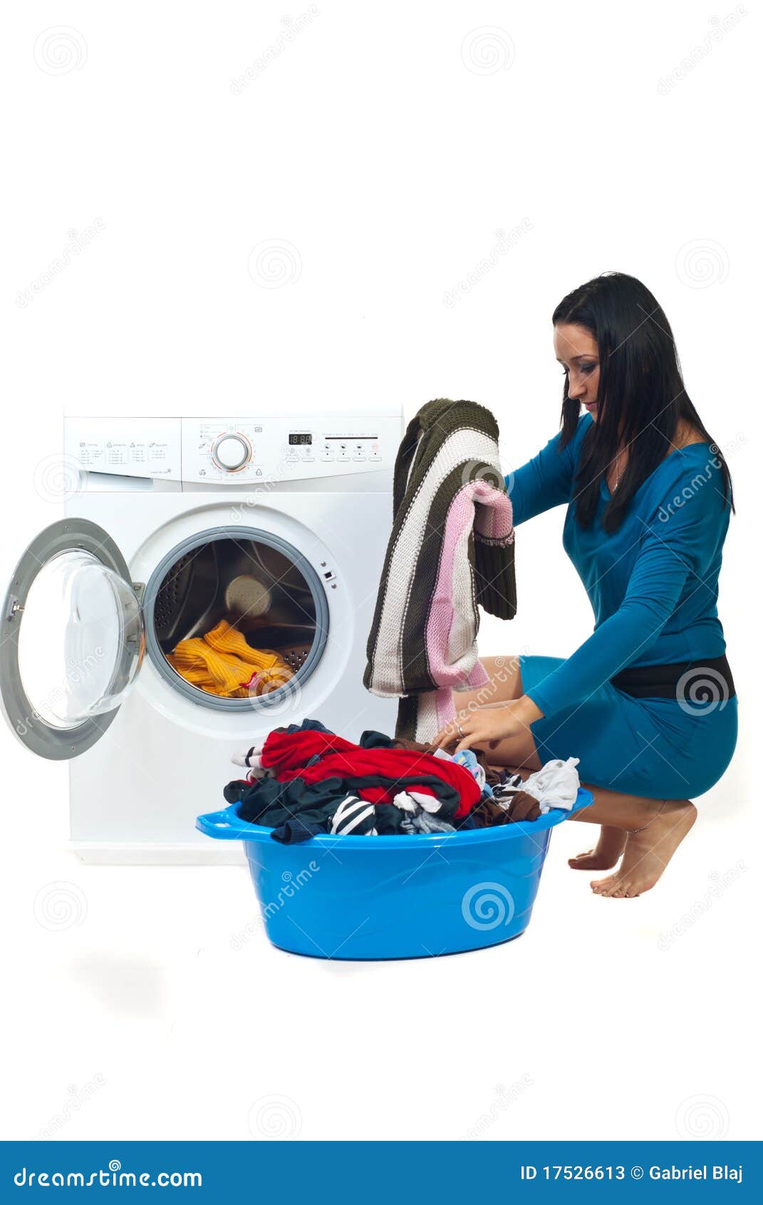 Housewife wash laundry stock image. Image of clothing - 17526613