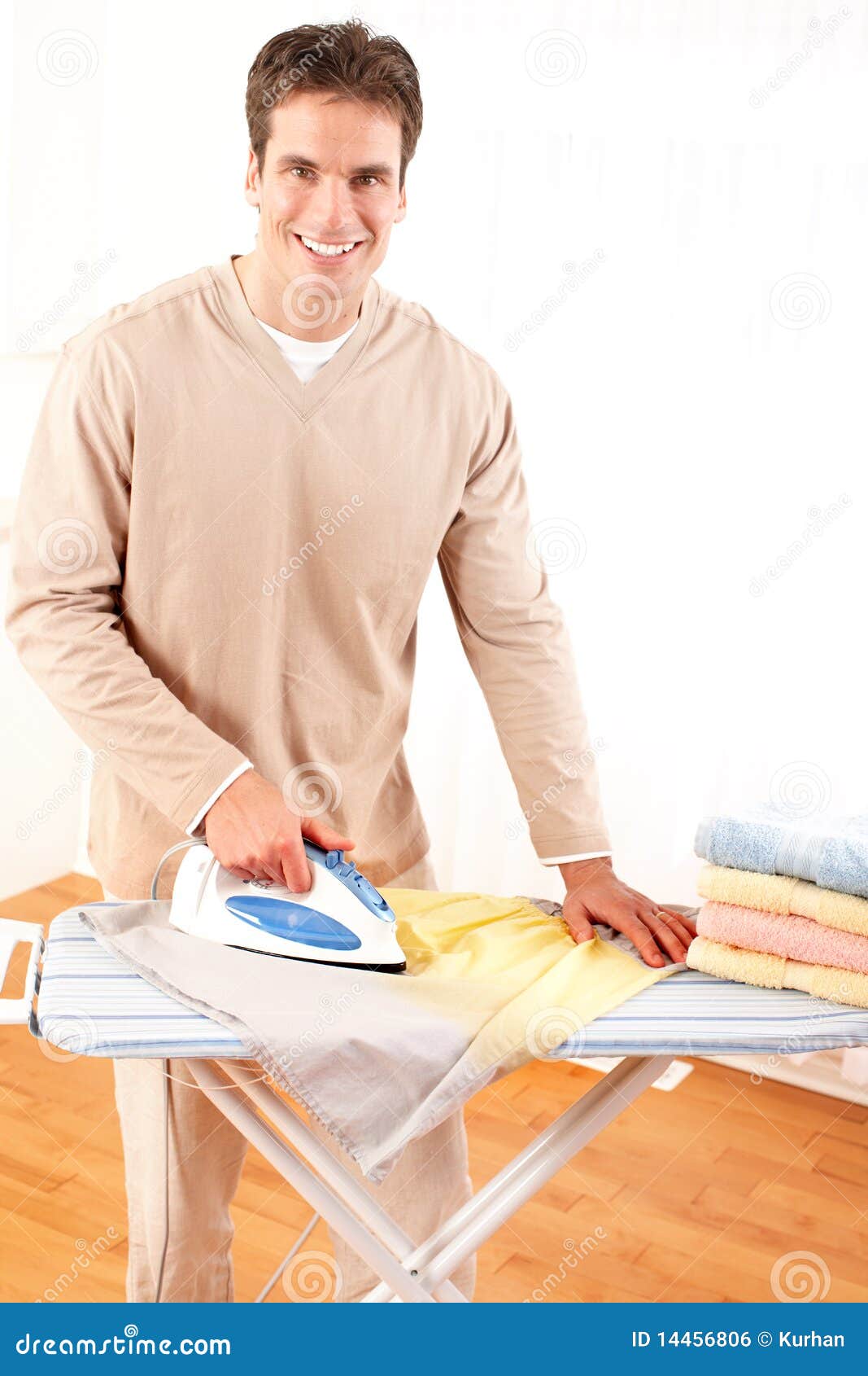 Man Ironing