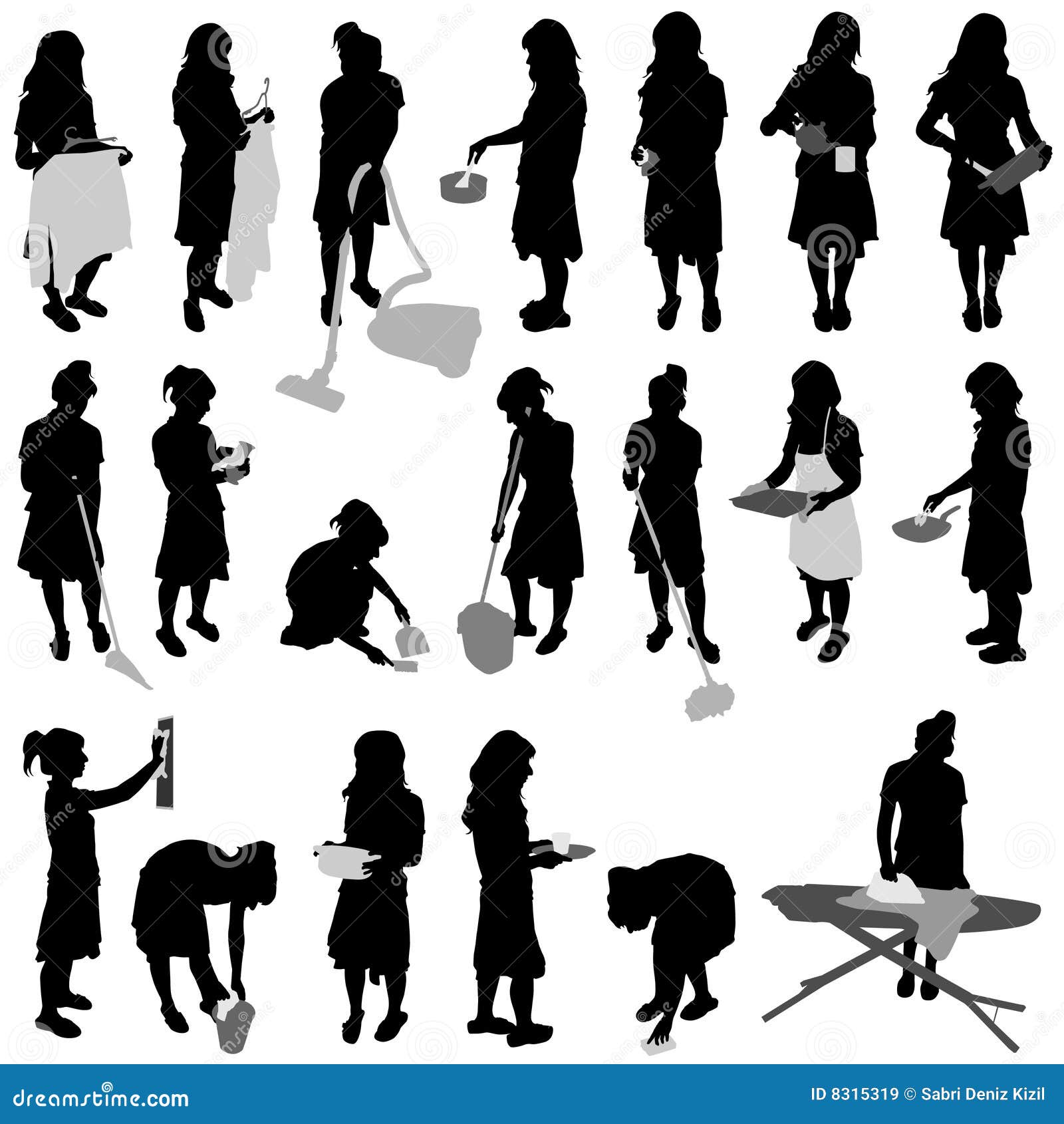 Housework stock vector. Illustration of graphic, work - 8315319