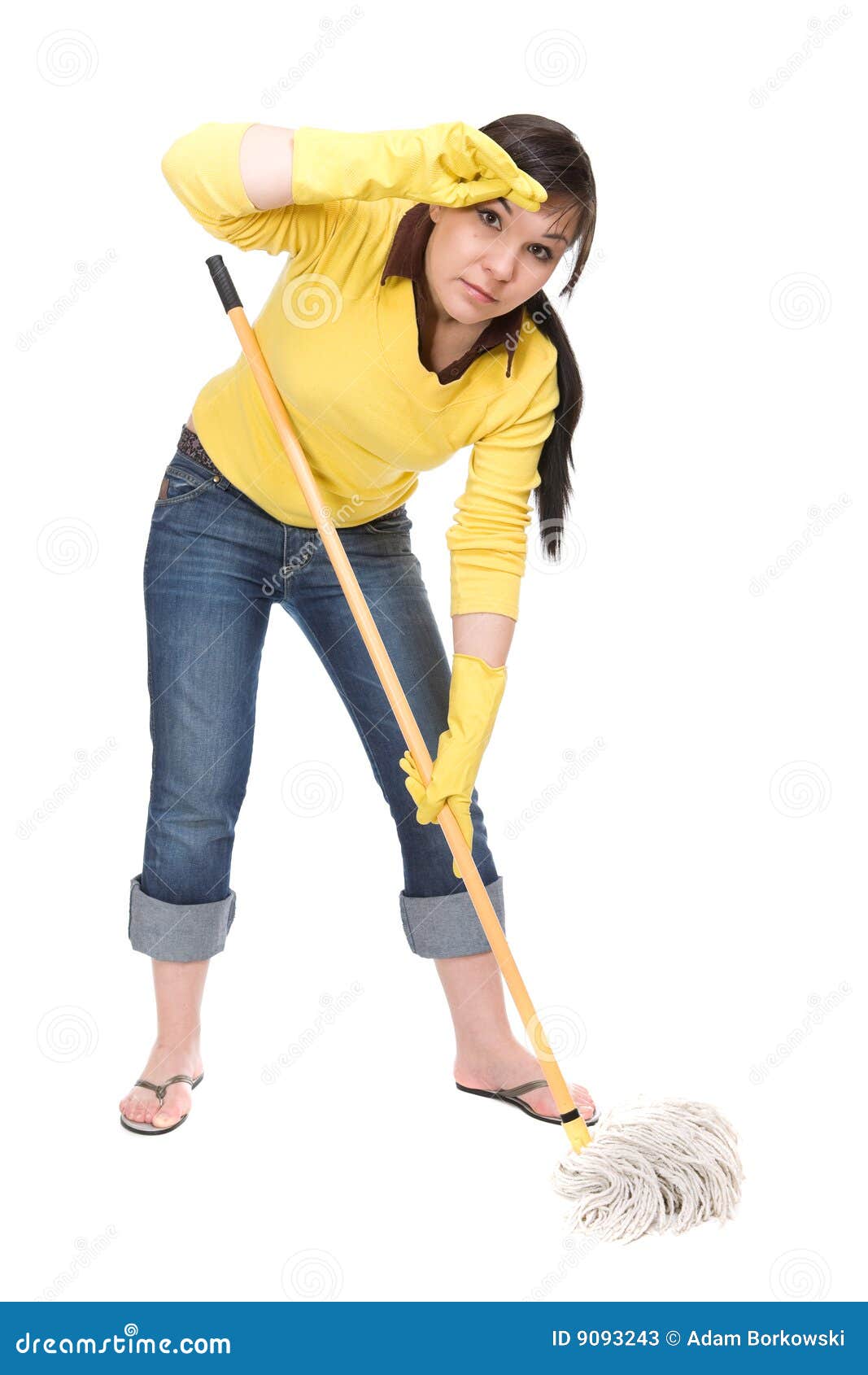 Housework stock image. Image of cleaner, house, girl, isolated - 9093243