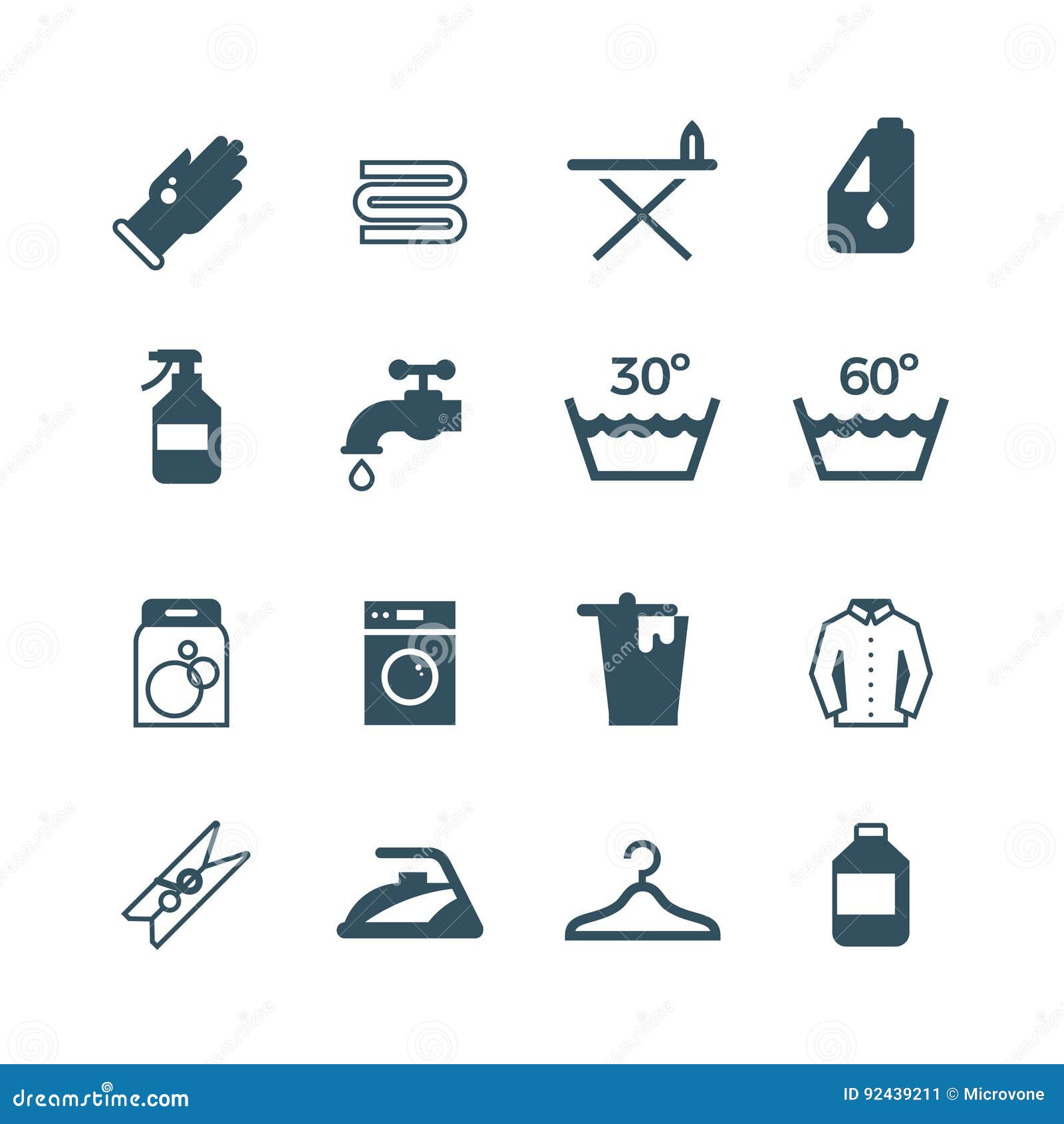 Housework and Laundry Vector Icon Stock Vector - Illustration of dryer ...