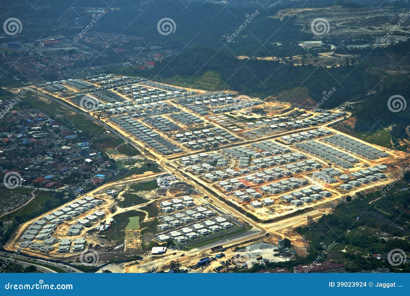 New Housing Area In Suburban Neighbourhood In The Green Royalty-Free ...