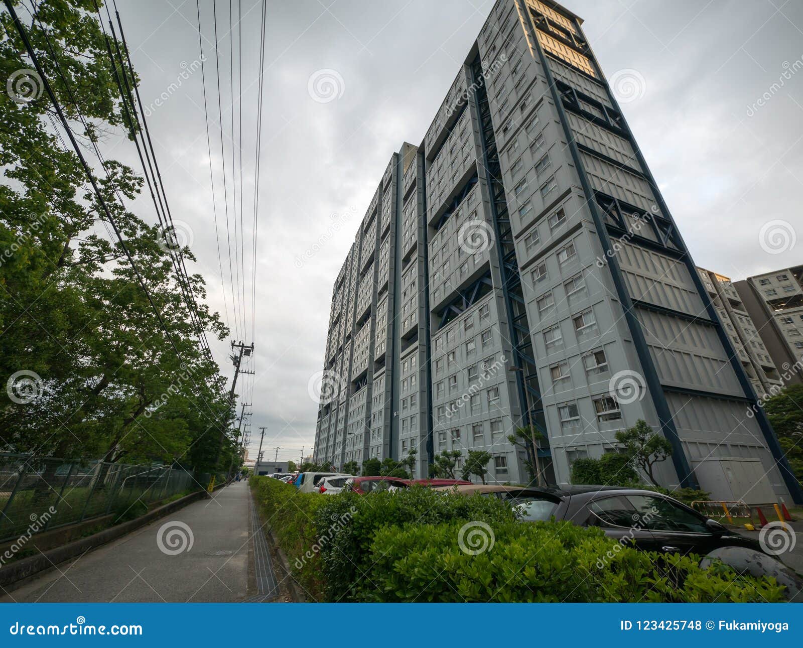 Housing complex in Japan stock photo. Image of city - 123425748