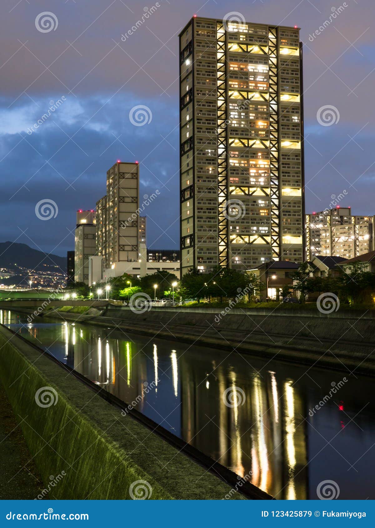 Housing complex in Japan stock image. Image of japan - 123425879