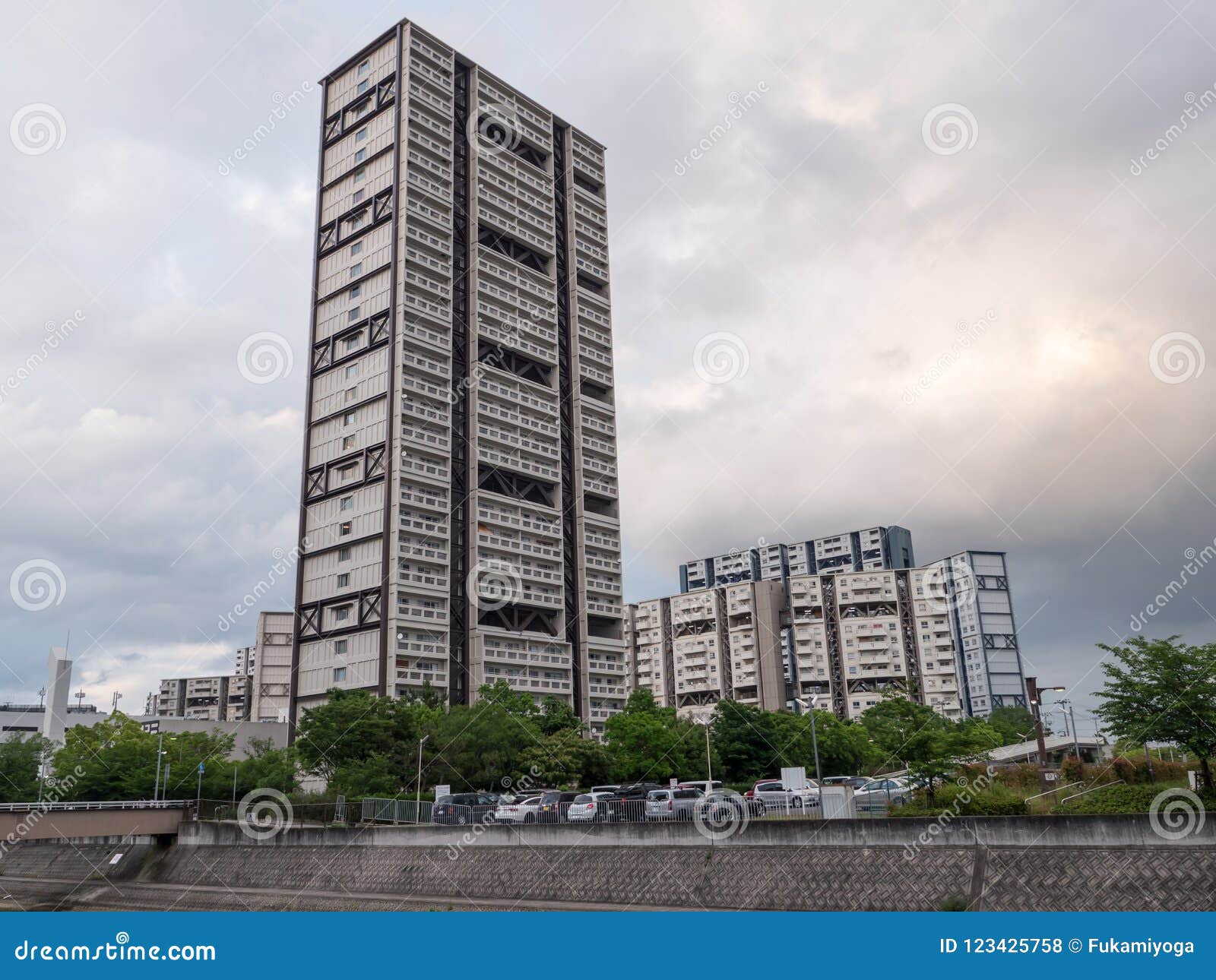 Housing complex in Japan editorial stock photo. Image of housing ...