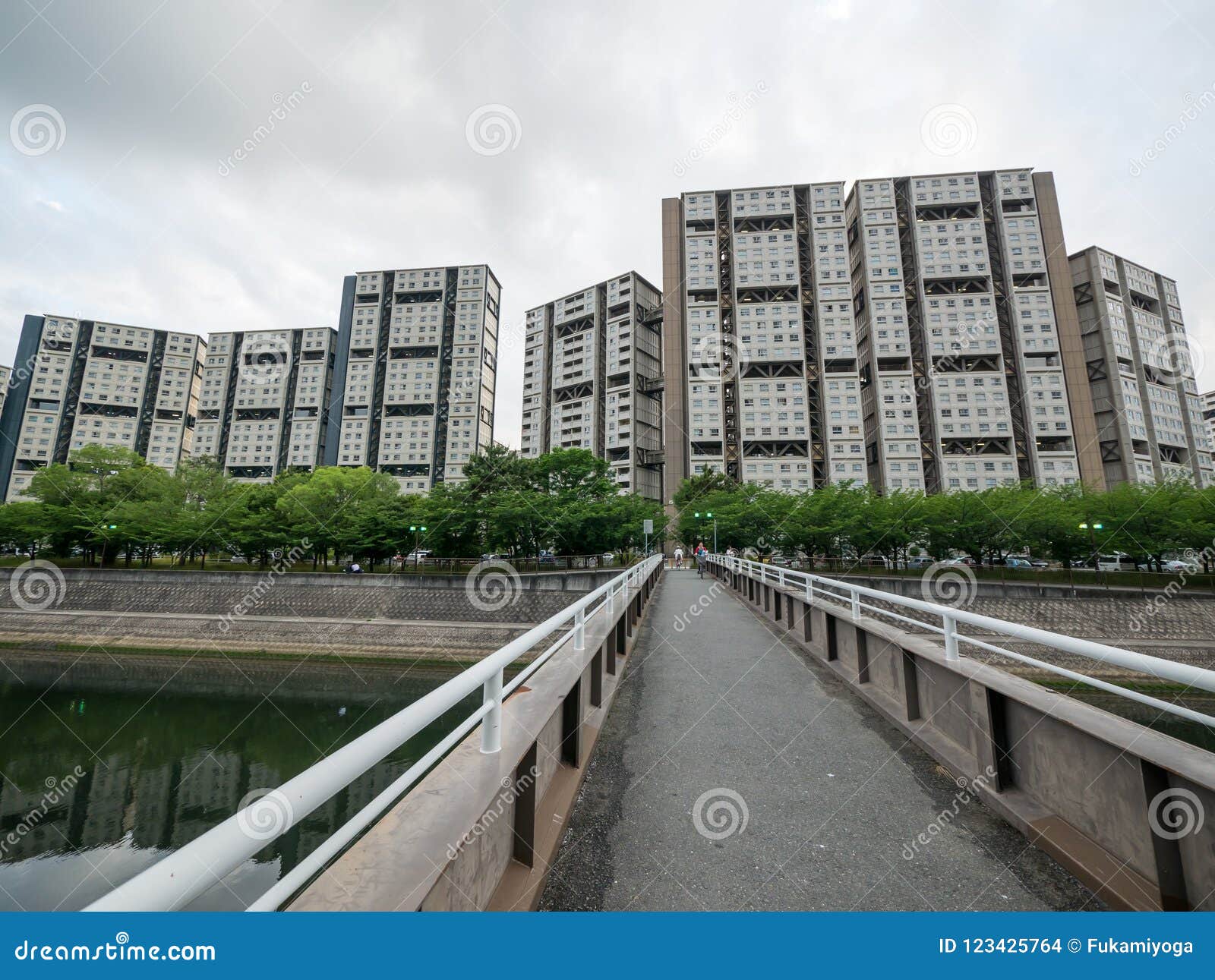 Housing complex in Japan editorial stock image. Image of scene - 123425764