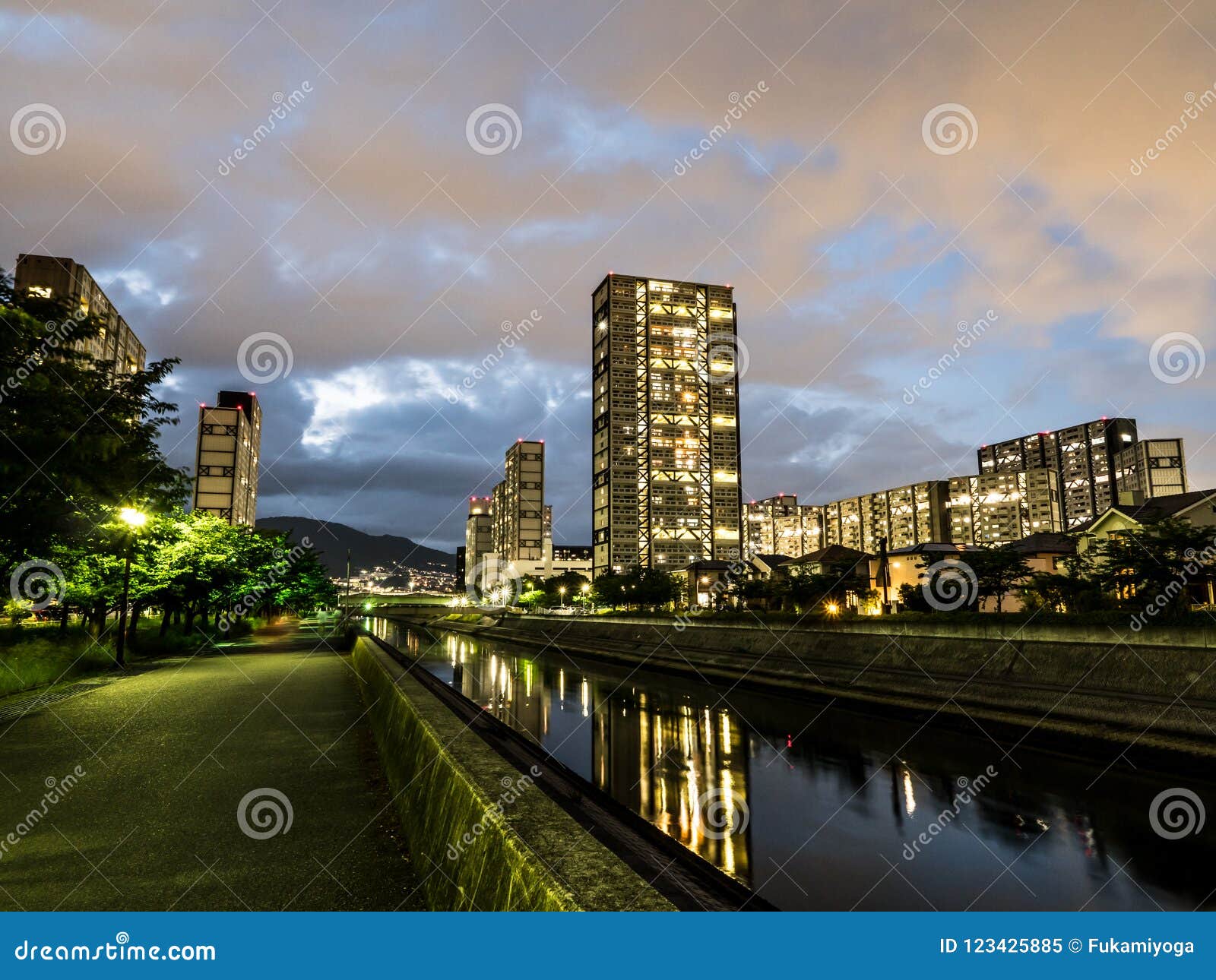 Housing complex in Japan stock image. Image of complex - 123425885