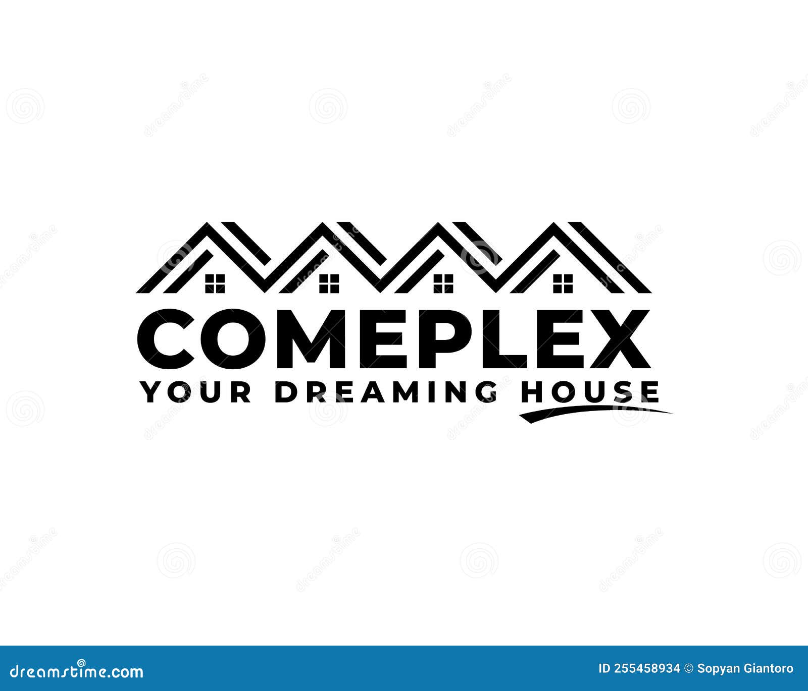 Housing Complex Logo stock vector. Illustration of property - 255458934