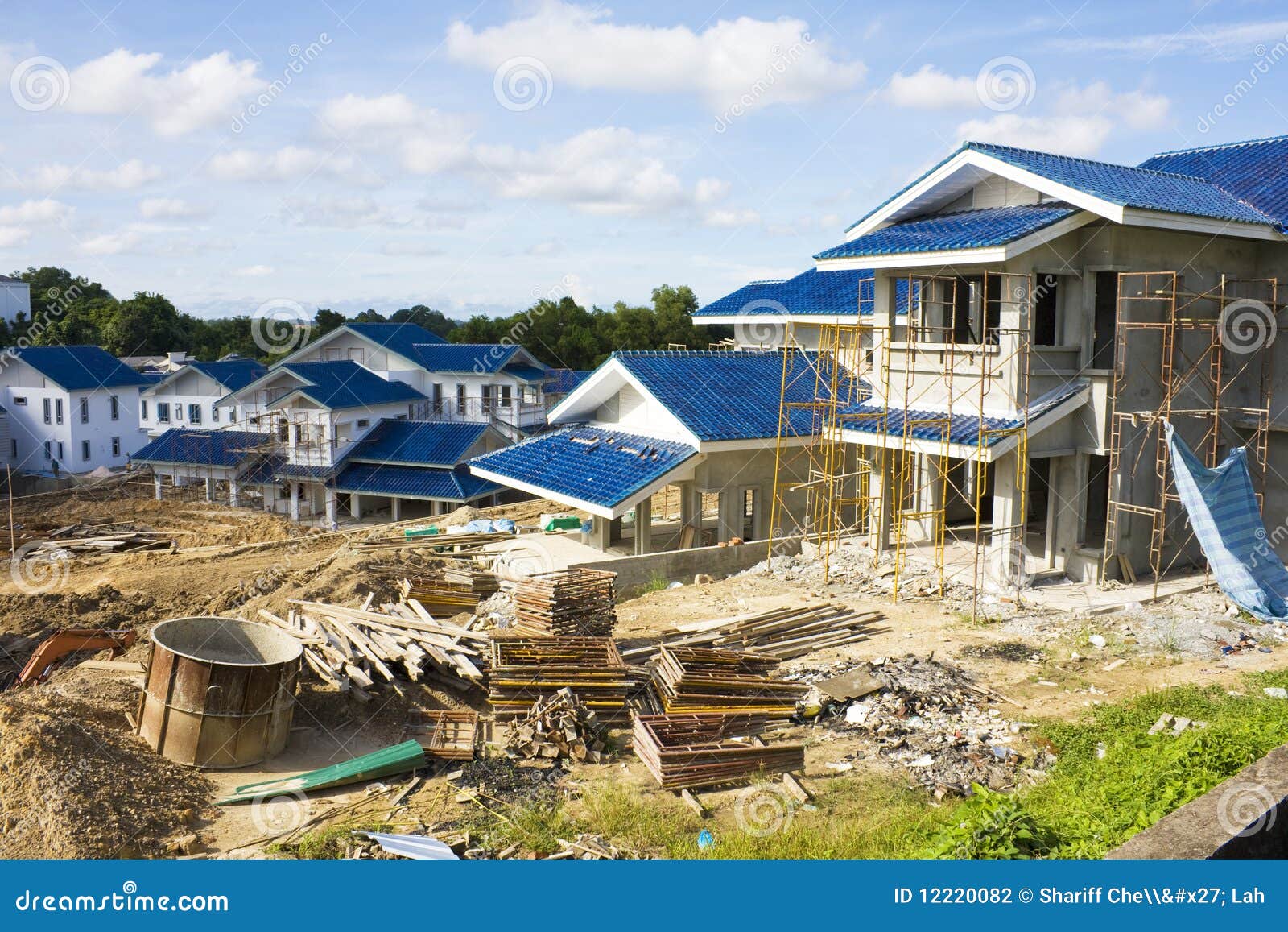 Housing Construction Site, Brunei Stock Photo - Image of estate ...