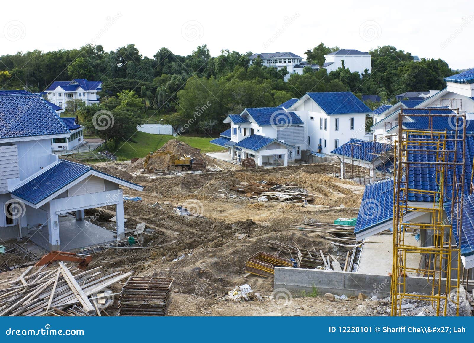 Housing Construction Site, Brunei Stock Image - Image of brunei, houses ...