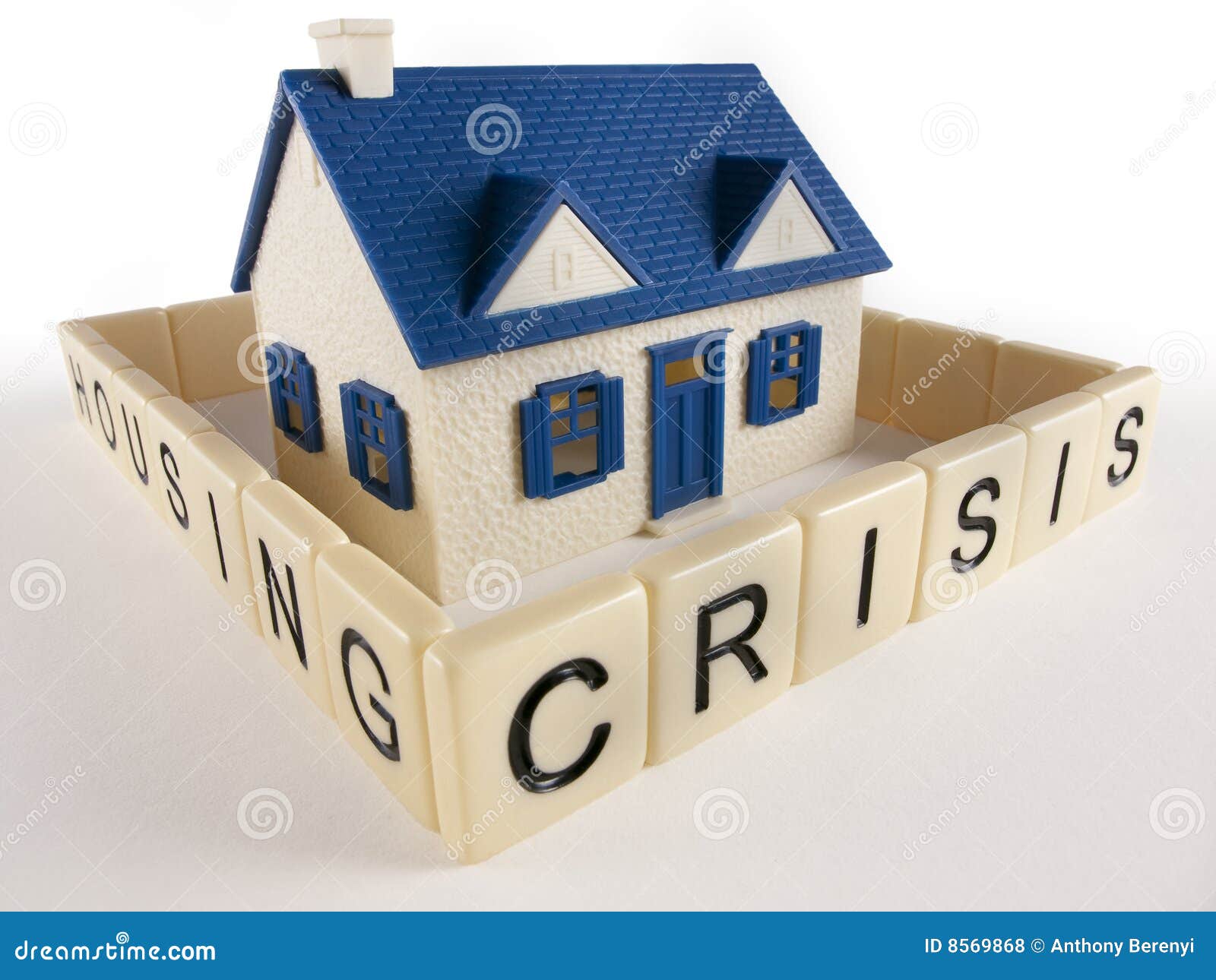 Housing Crisis Fence stock photo. Image of house, financial - 8569868