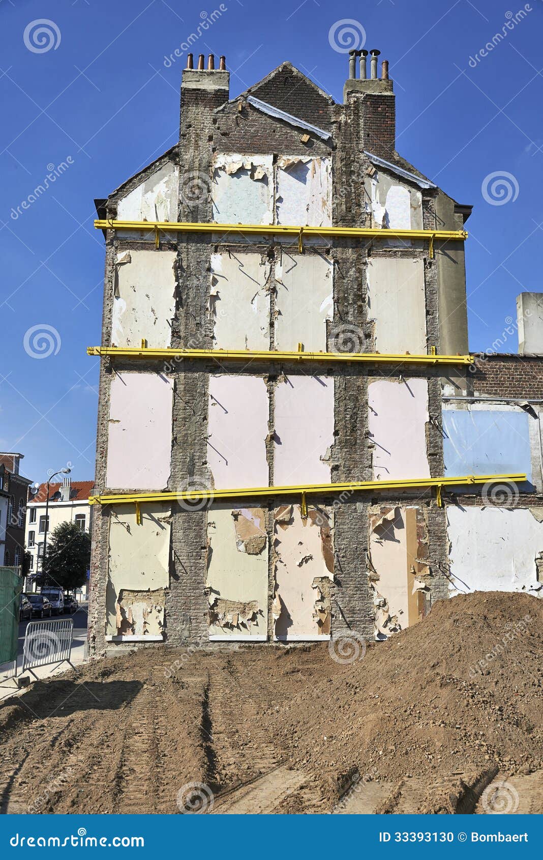 Housing demolition site stock photo. Image of city, stone - 33393130