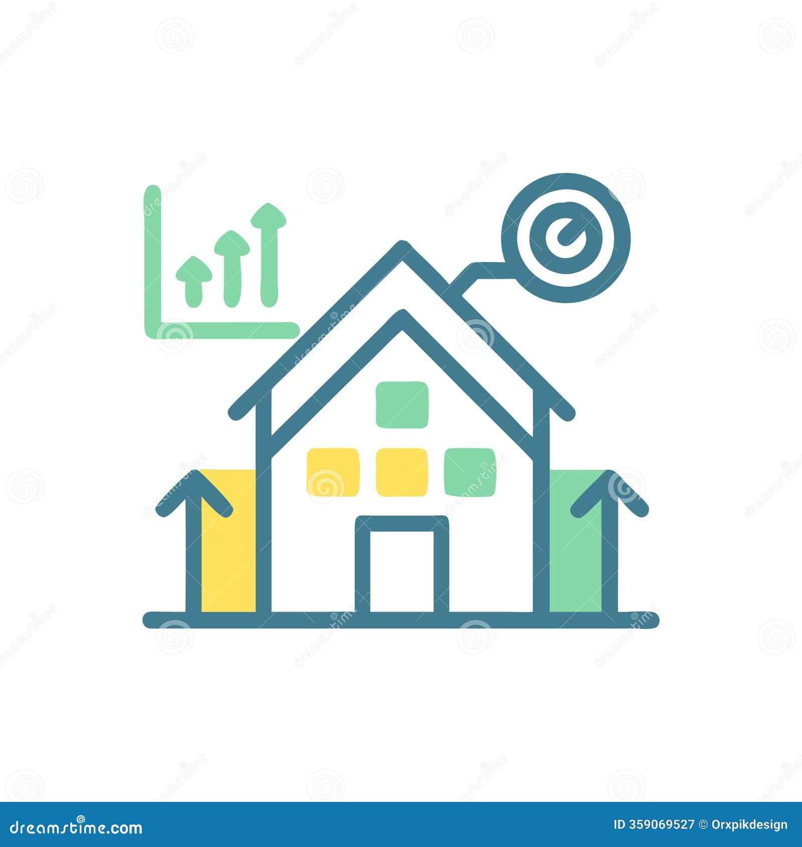 Housing Development Goals Icon for Community Benefits Stock ...