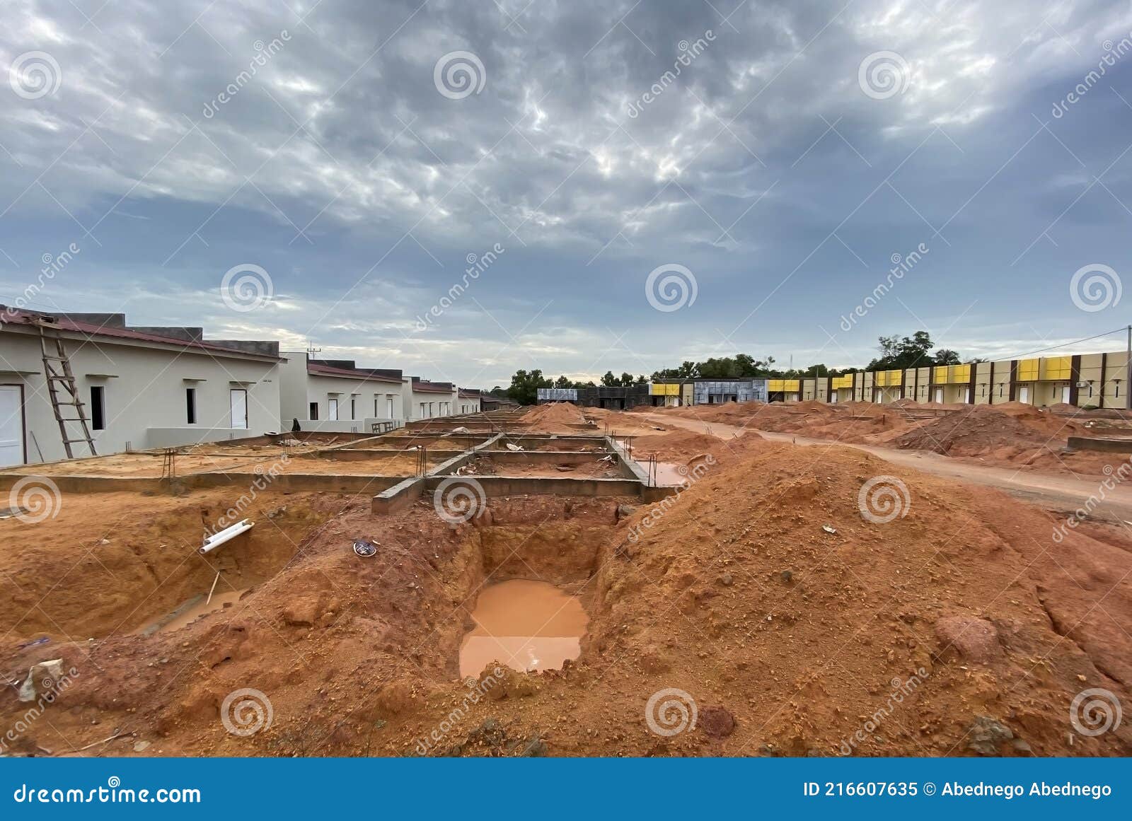 Housing Development Project Stock Image - Image of walkway, sand: 216607635
