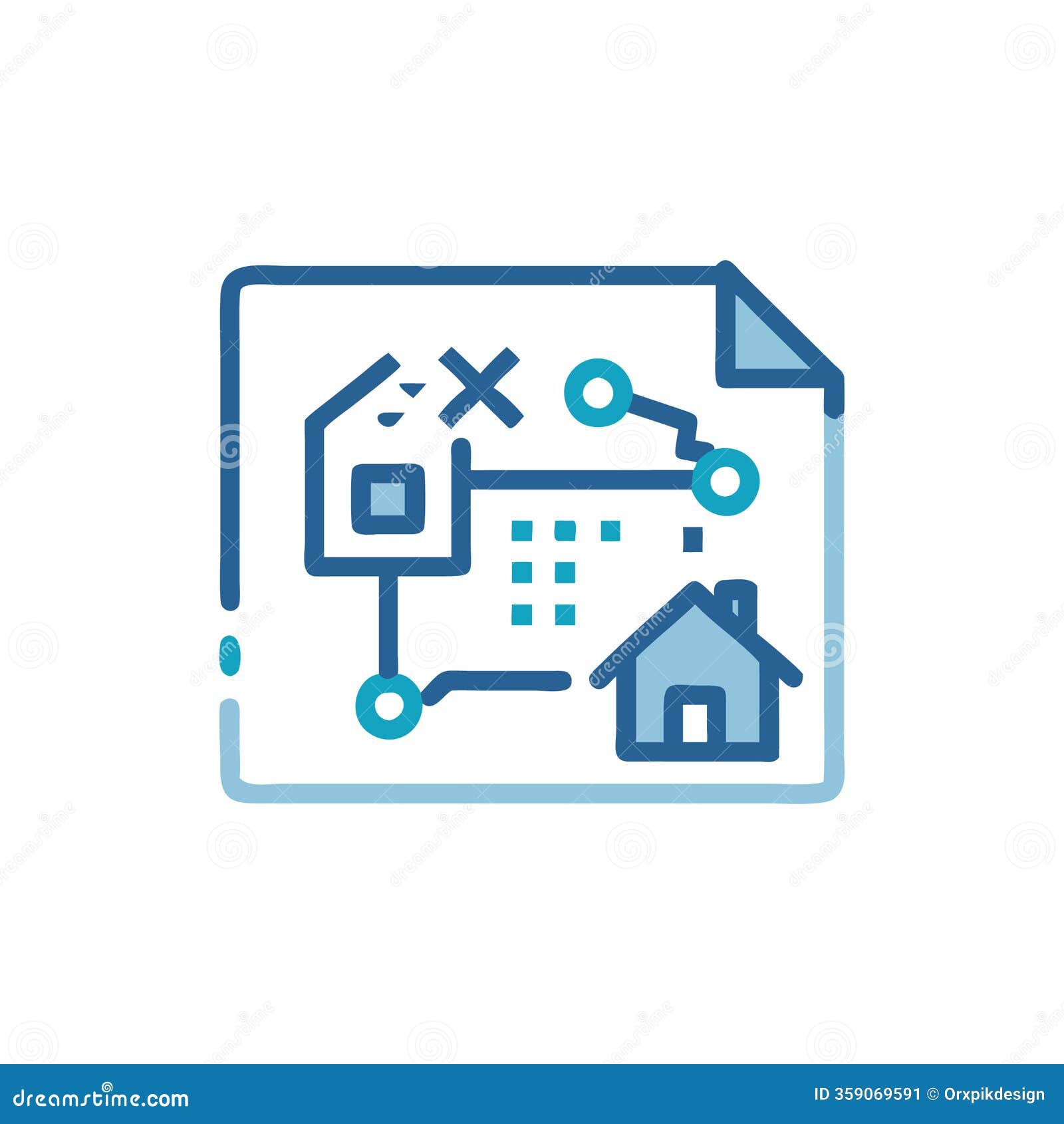 Housing Development Plan Icon For Resource Allocation Royalty-Free ...