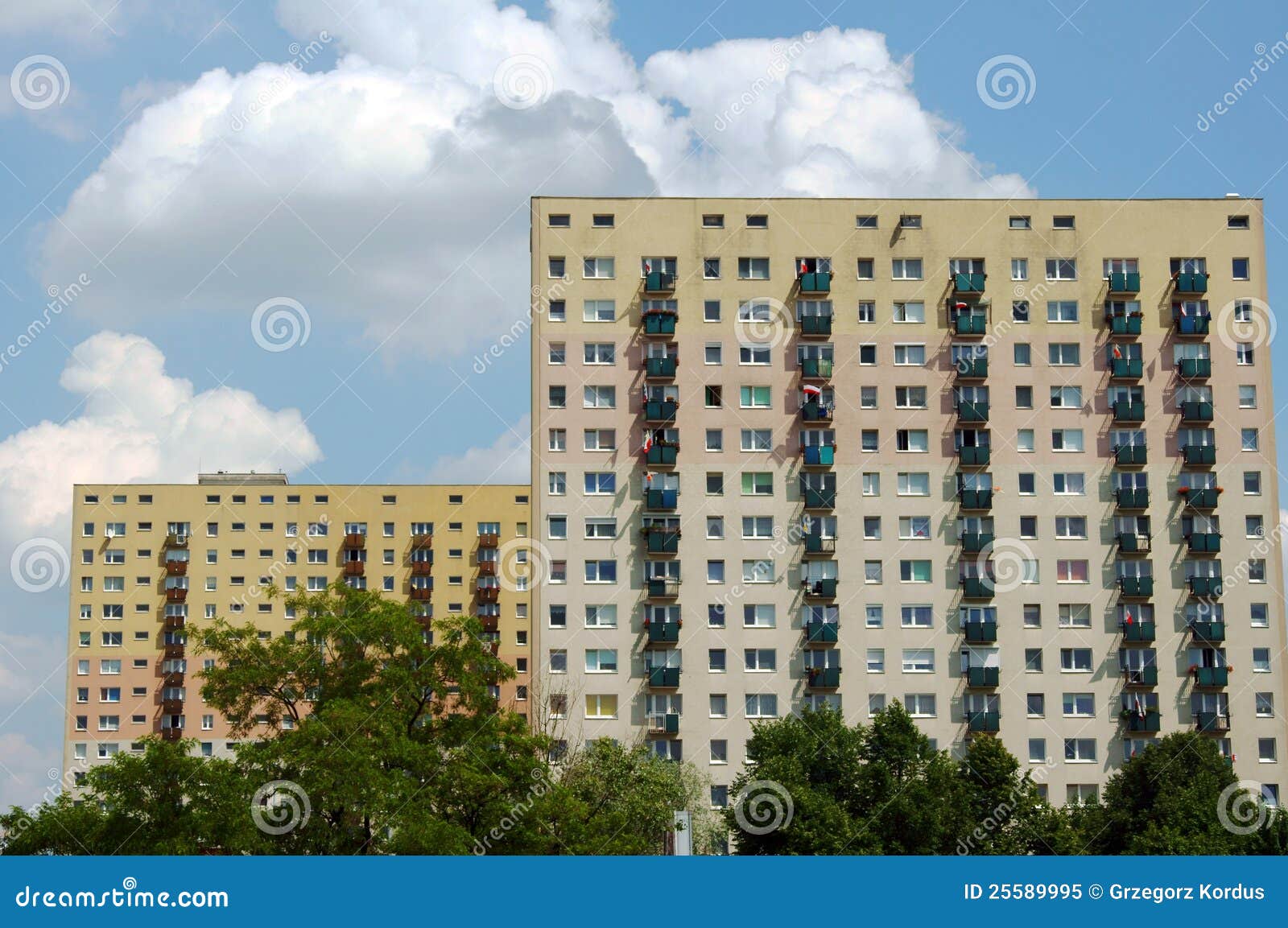 Housing Development with Tower Blocks Stock Image - Image of high ...