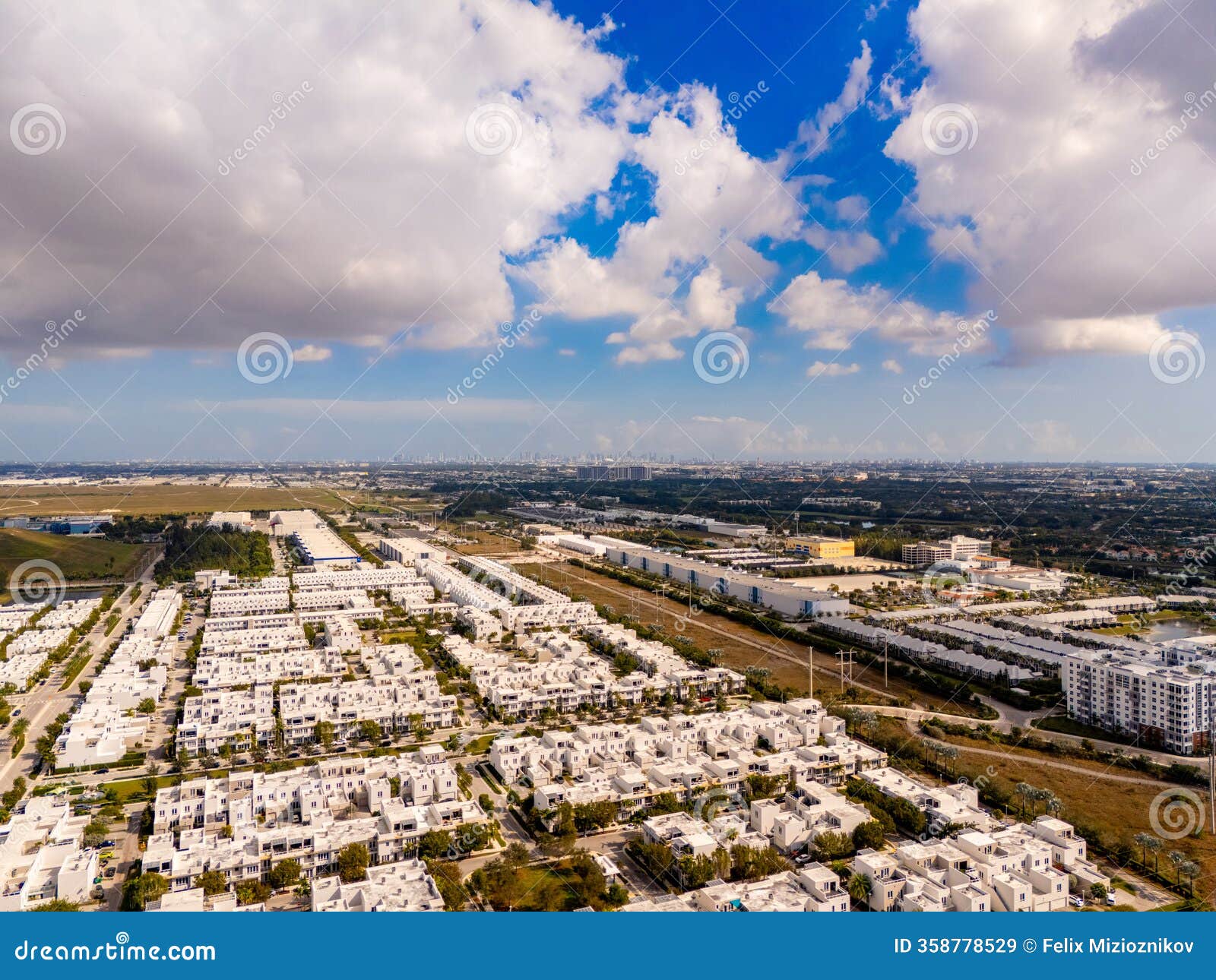 Housing Developments in Doral Miami Florida 2025 Stock Illustration ...