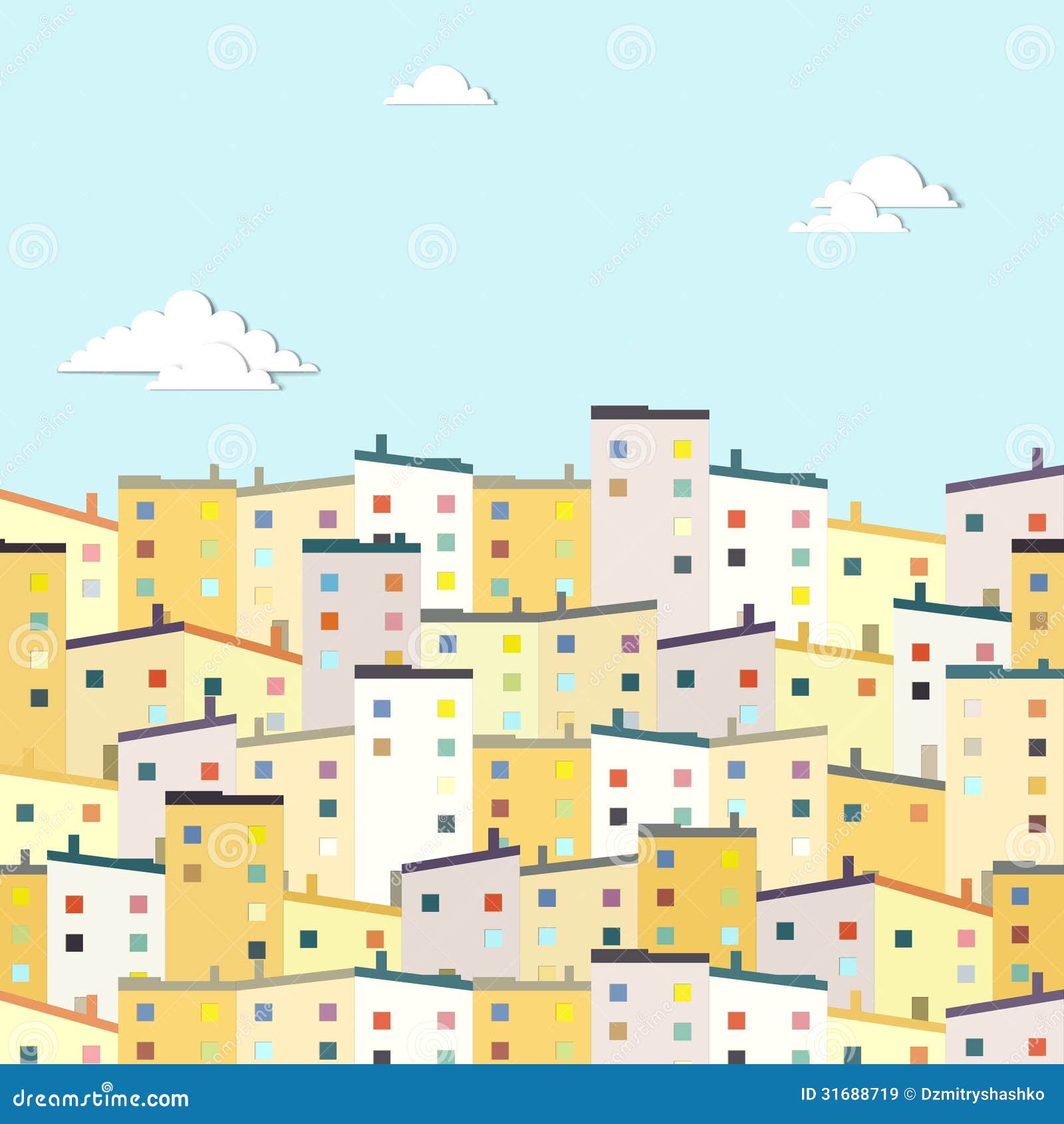 Housing estate stock vector. Illustration of small, city - 31688719