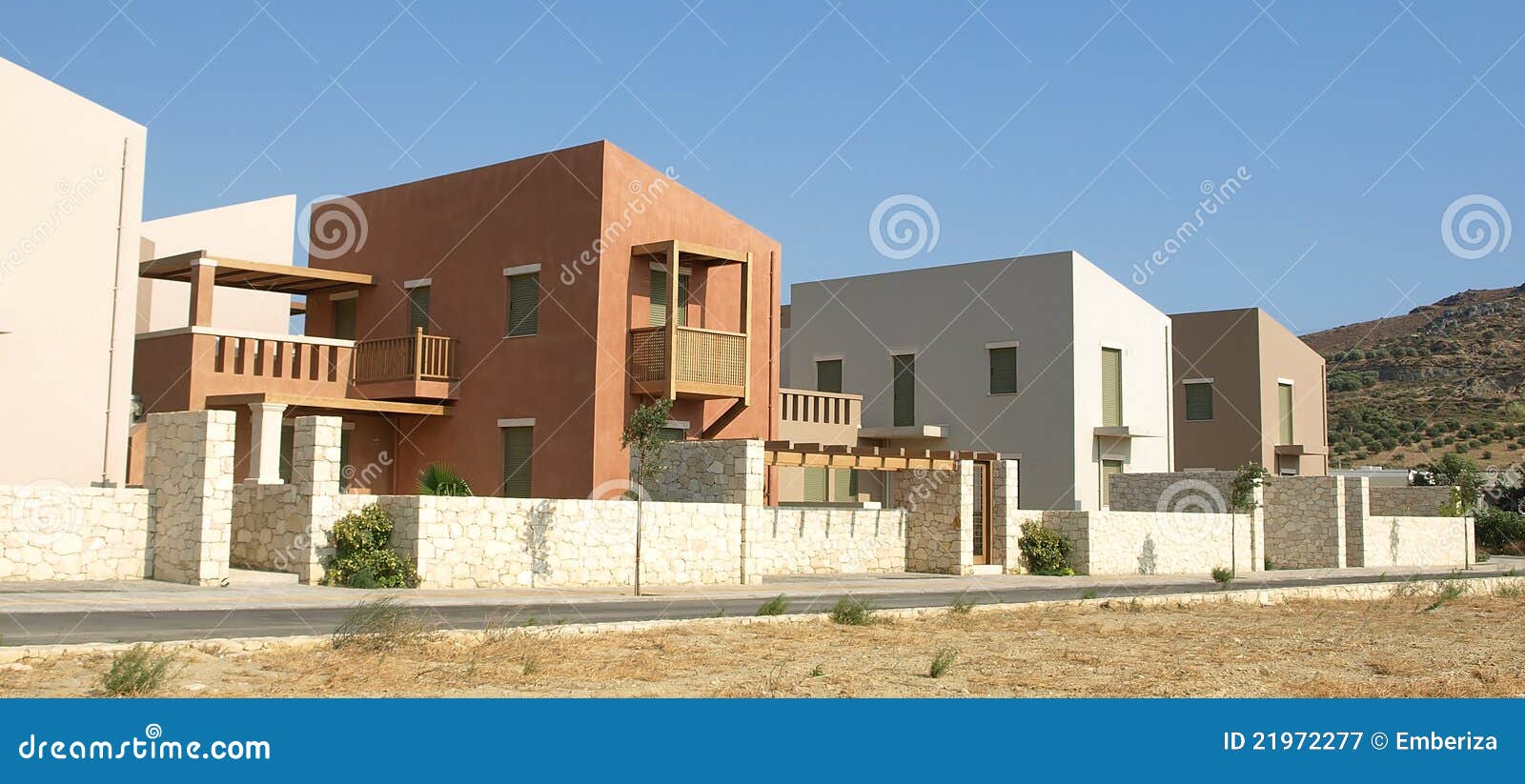Housing estate in Greece stock image. Image of comfortable - 21972277