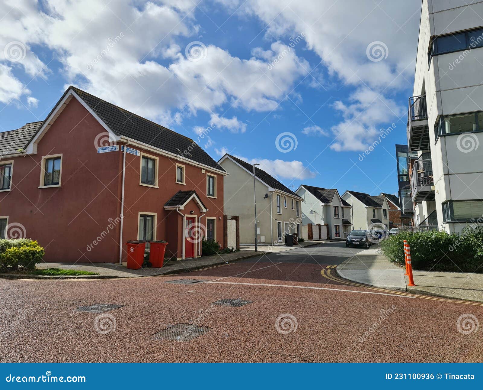 Housing estate in Ireland editorial photo. Image of sunny - 231100936