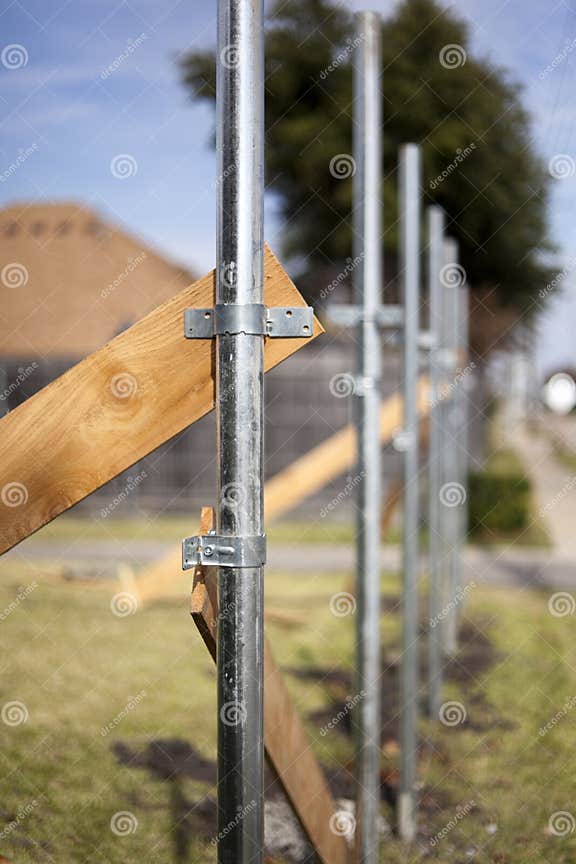 Housing - Fence Under Construction Stock Image - Image of building ...