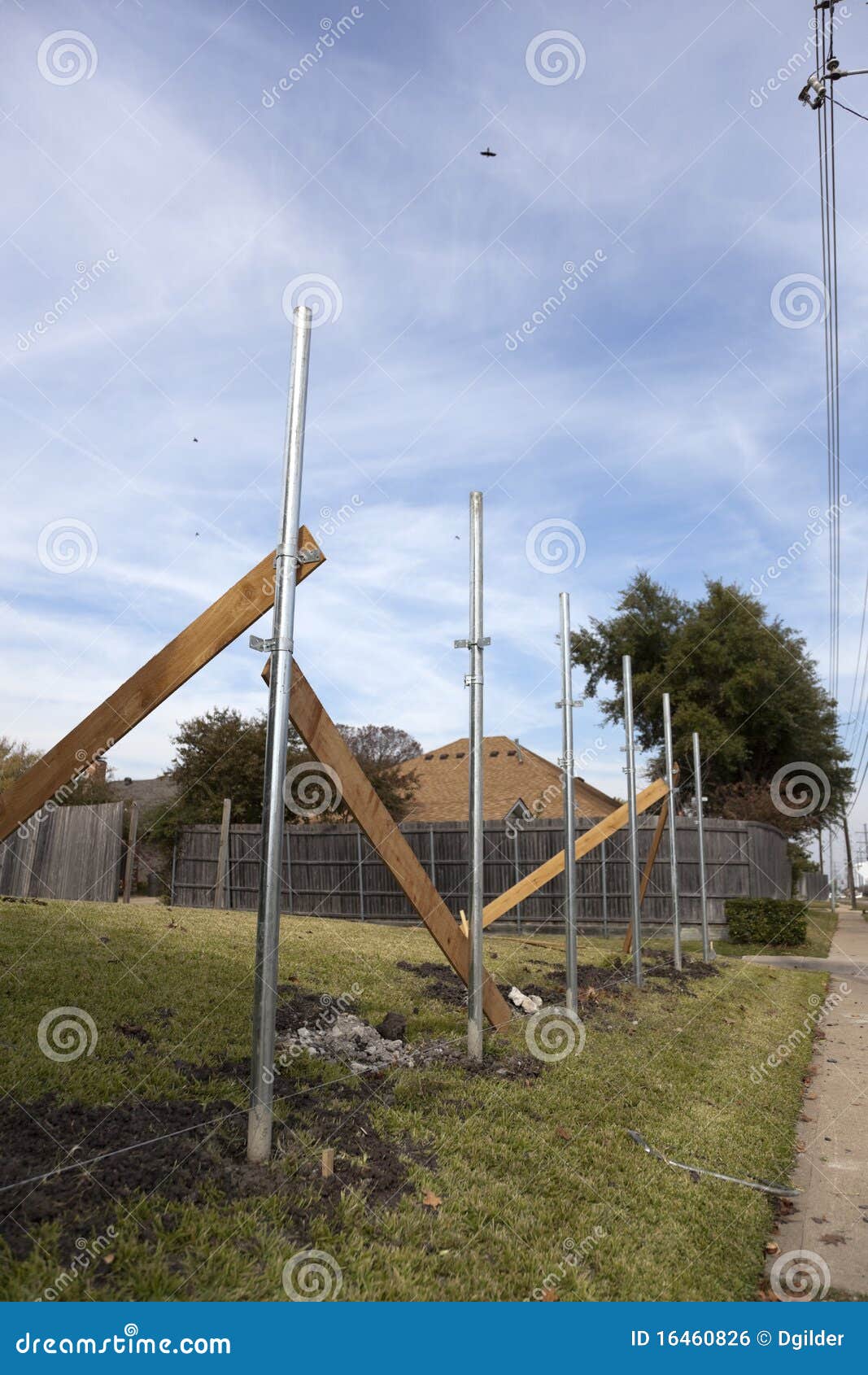 Housing - Fence Under Construction Stock Photo - Image of housing, yard ...