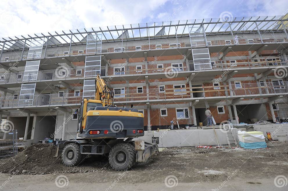 Housing Development in Construction Industry Stock Photo - Image of ...