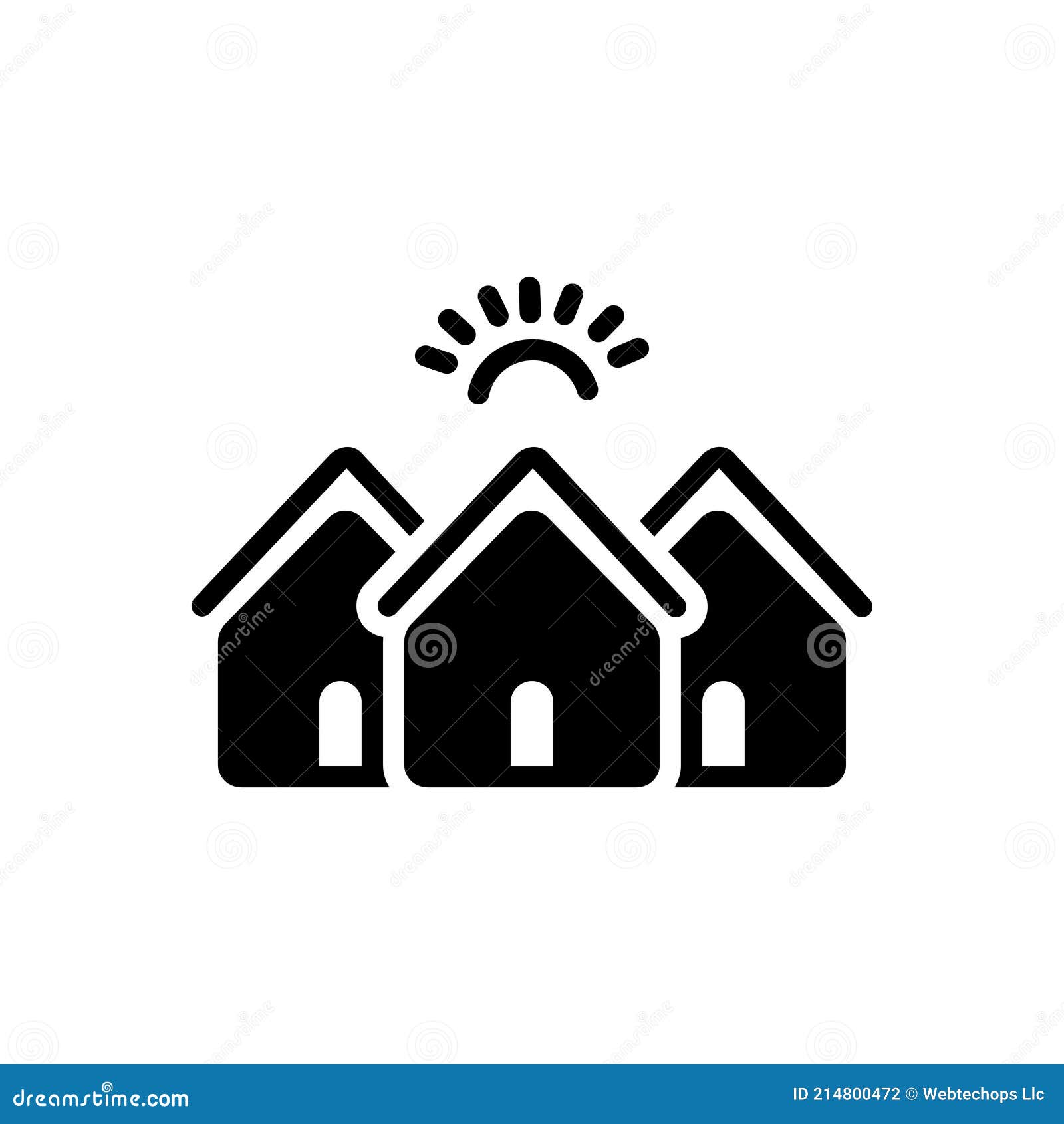 Black Solid Icon for Housing, Homes and Residences Stock Vector ...